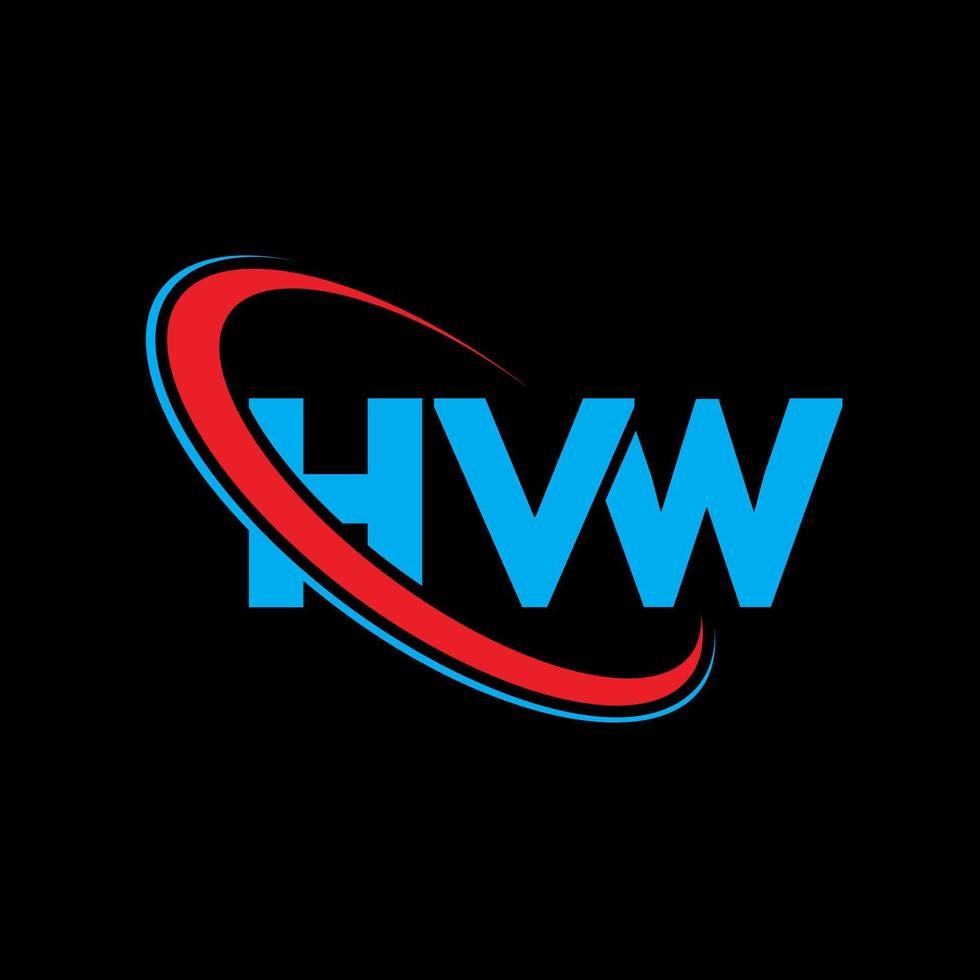logotipo de hvw. letra hvw. diseño del logotipo de la letra hvw. logotipo de iniciales hvw ...