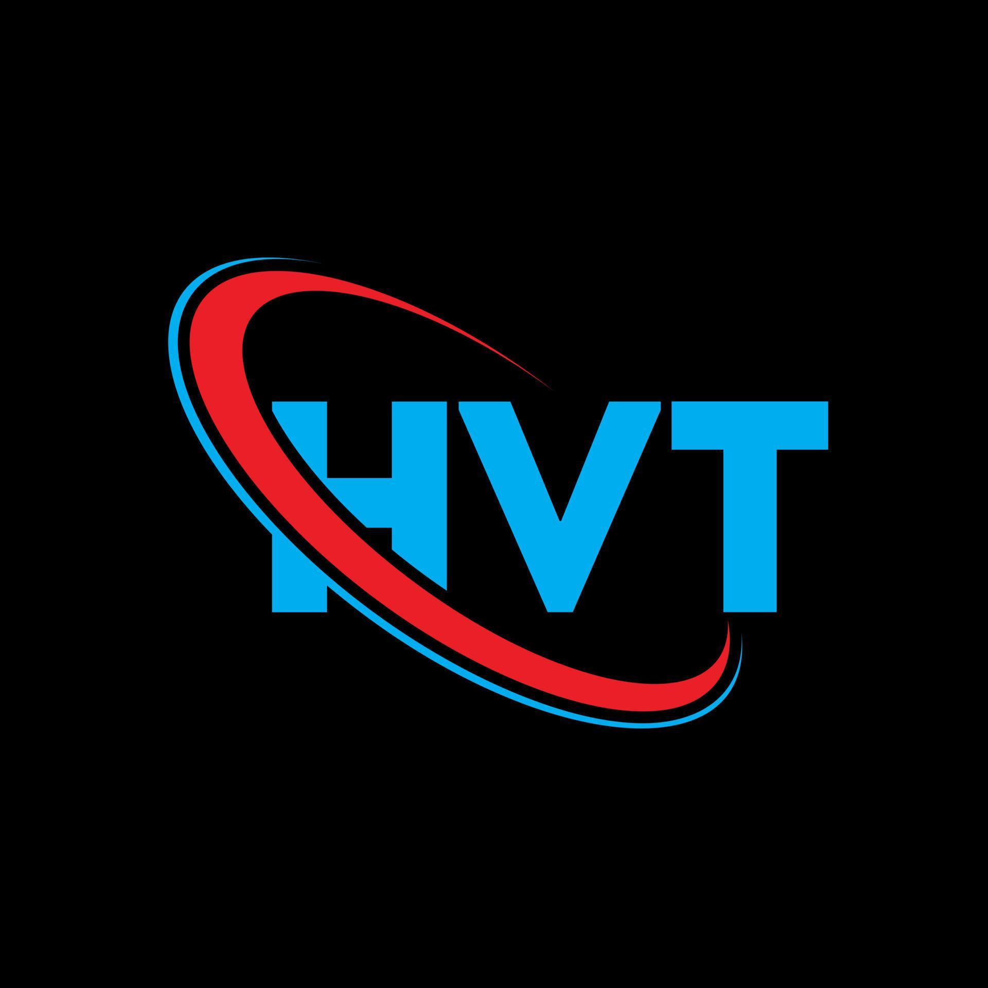 HVT logo. HVT letter. HVT letter logo design. Initials HVT logo linked with circle and uppercase ...
