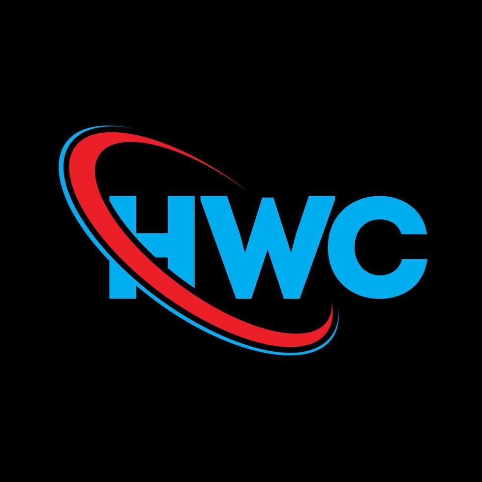 logotipo de hwc. carta hwc. diseño del logotipo de la letra hwc. logotipo de hwc de iniciales ...