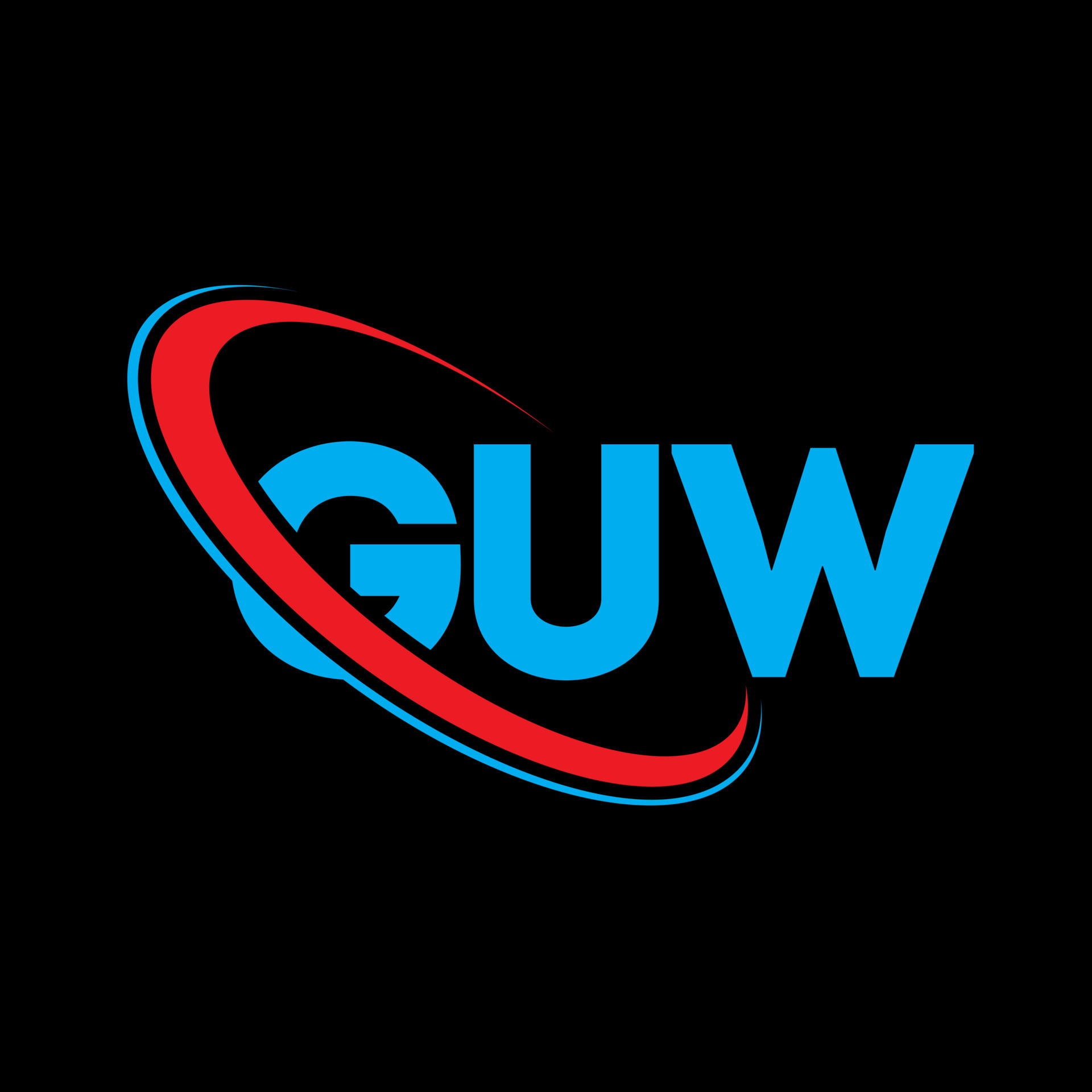 GUW logo. GUW letter. GUW letter logo design. Initials GUW logo linked ...