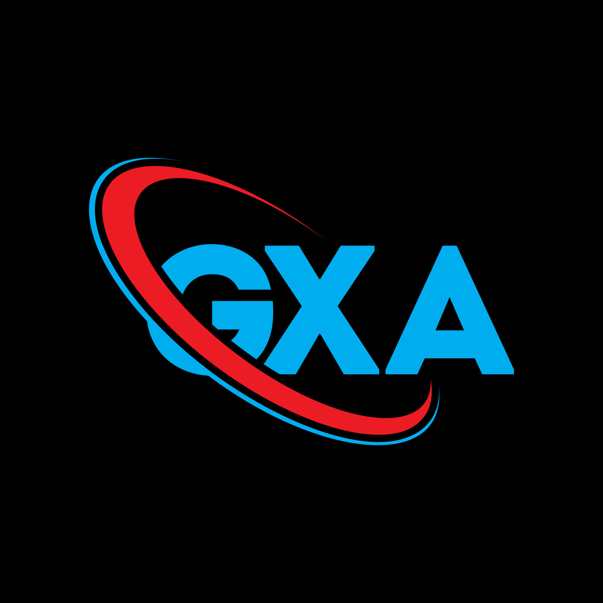 GXA logo. GXA letter. GXA letter logo design. Initials GXA logo linked with circle and uppercase ...