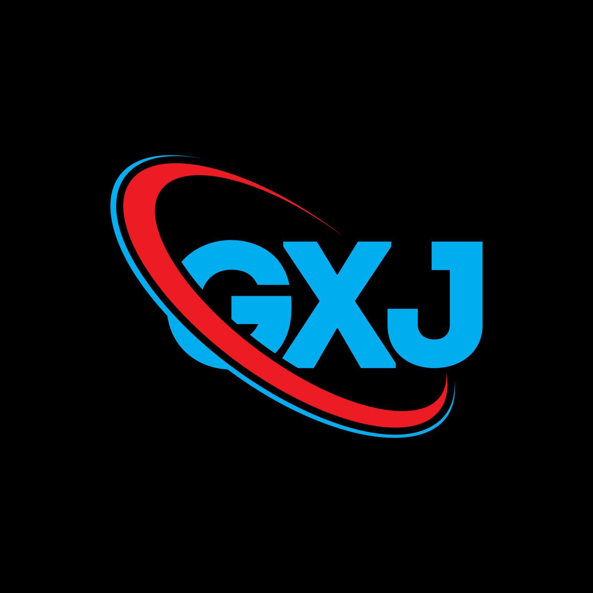 logotipo gxj. letra gxj. diseño del logotipo de la letra gxj. logotipo de las iniciales gxj ...