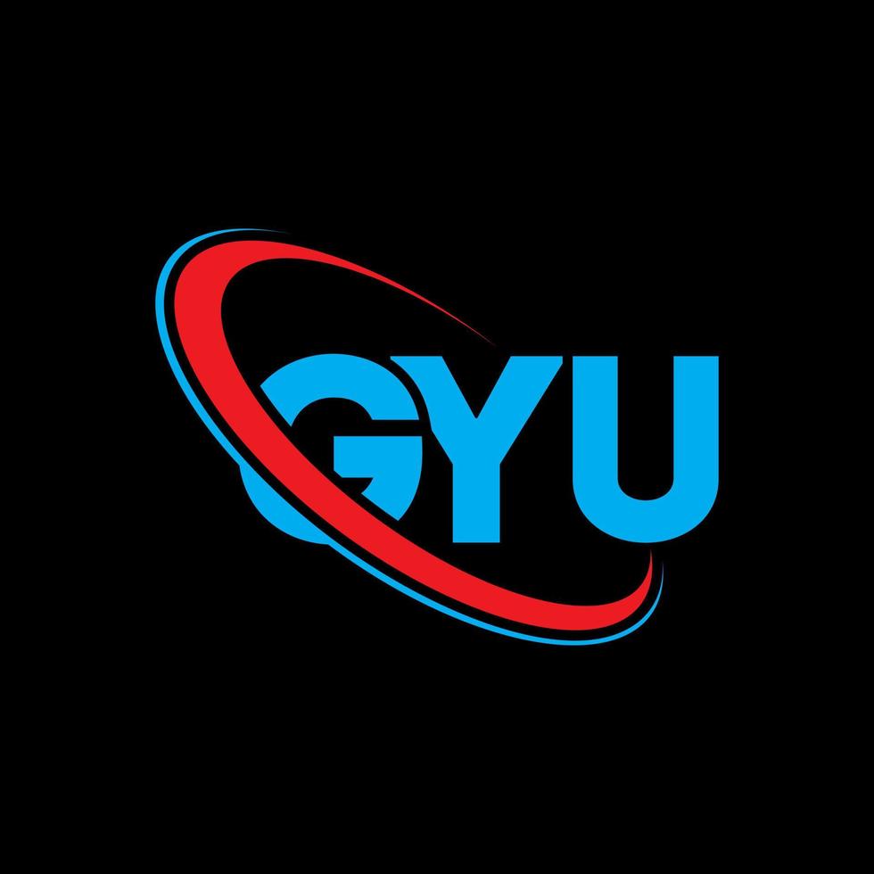 GYU logo. GYU letter. GYU letter logo design. Initials GYU logo linked with circle and uppercase ...
