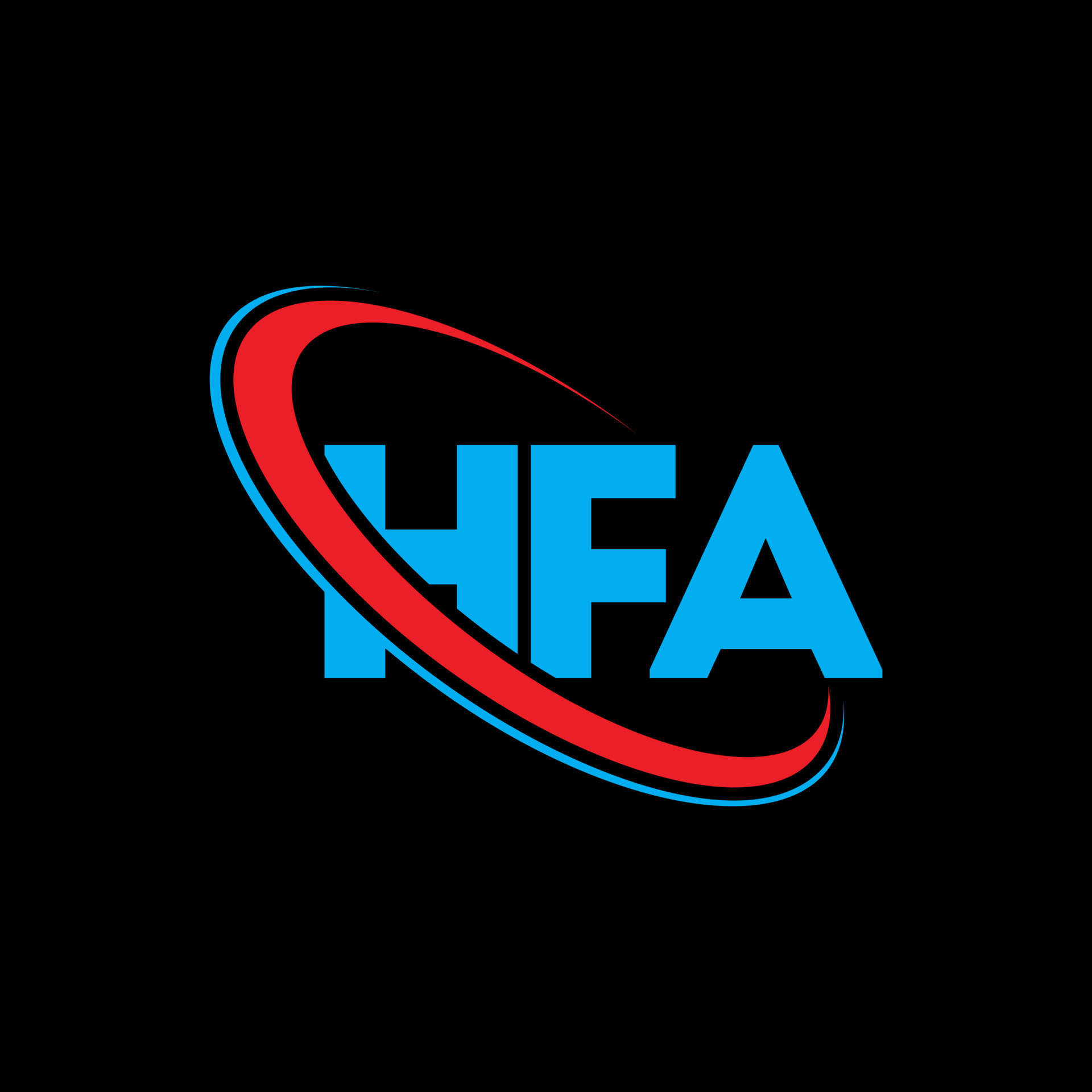 logotipo de hfa. carta hfa. diseño del logotipo de la letra hfa. logotipo de iniciales hfa ...