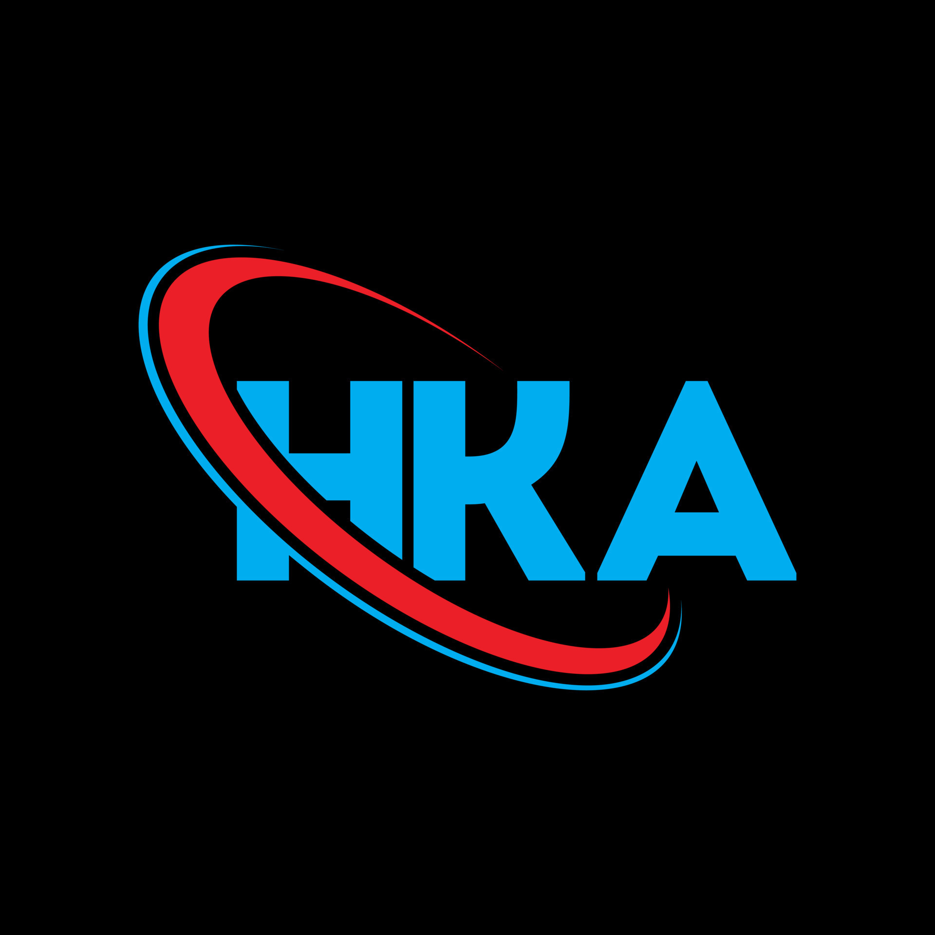 logotipo de hka. carta hka. diseño del logotipo de la letra hka. logotipo de las iniciales hka ...