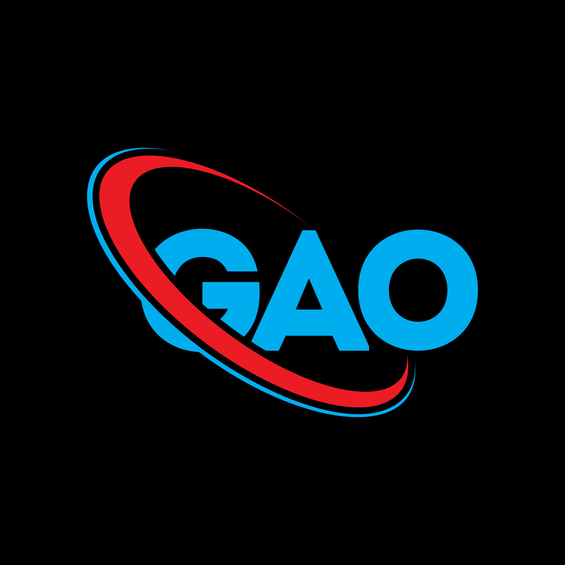 logotipo de gao. carta de gao. diseño del logotipo de la letra gao. logotipo de las iniciales ...