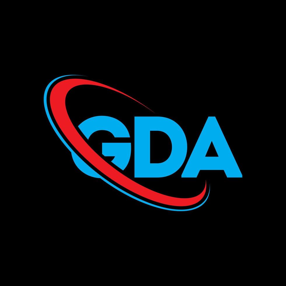 logotipo gda. letra gda. diseño del logotipo de la letra gda. logotipo de gda iniciales ...