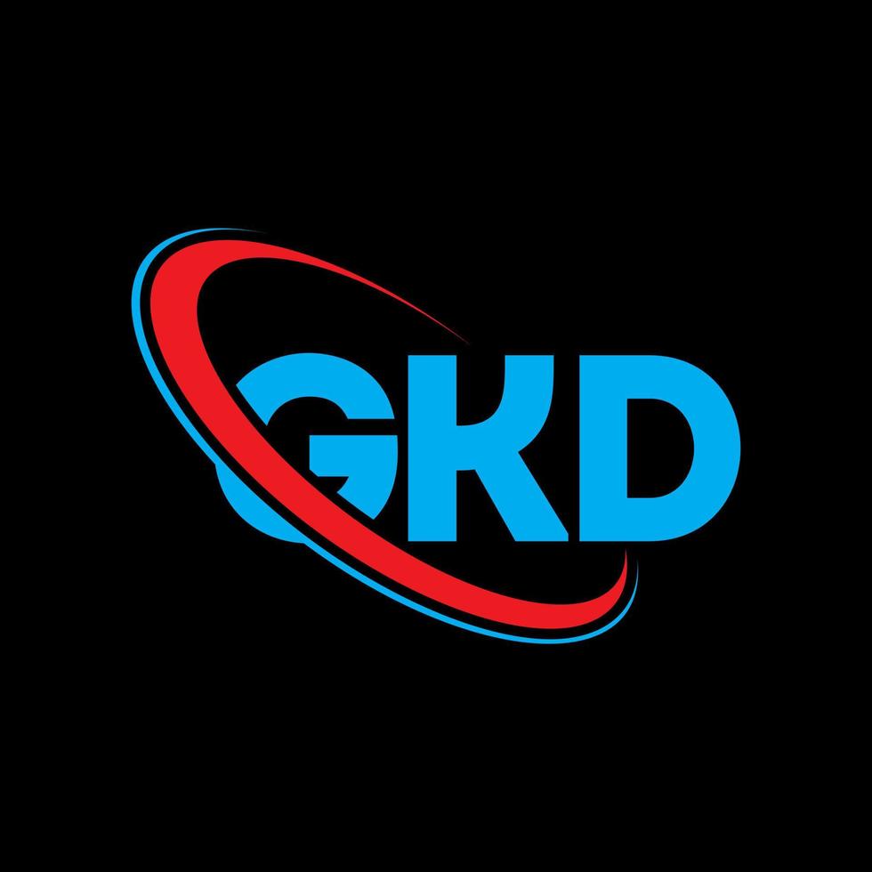 GKD logo. GKD letter. GKD letter logo design. Initials GKD logo linked with circle and uppercase ...