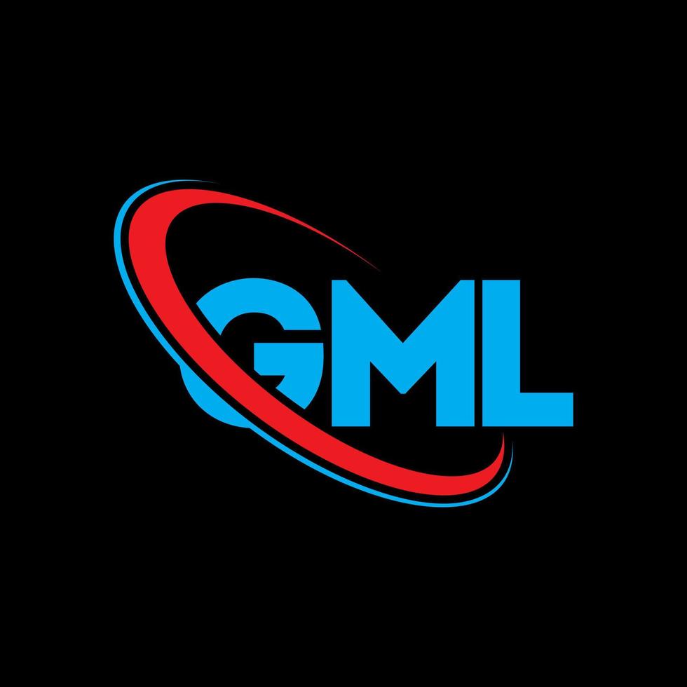 GML logo. GML letter. GML letter logo design. Initials GML logo linked with circle and uppercase ...