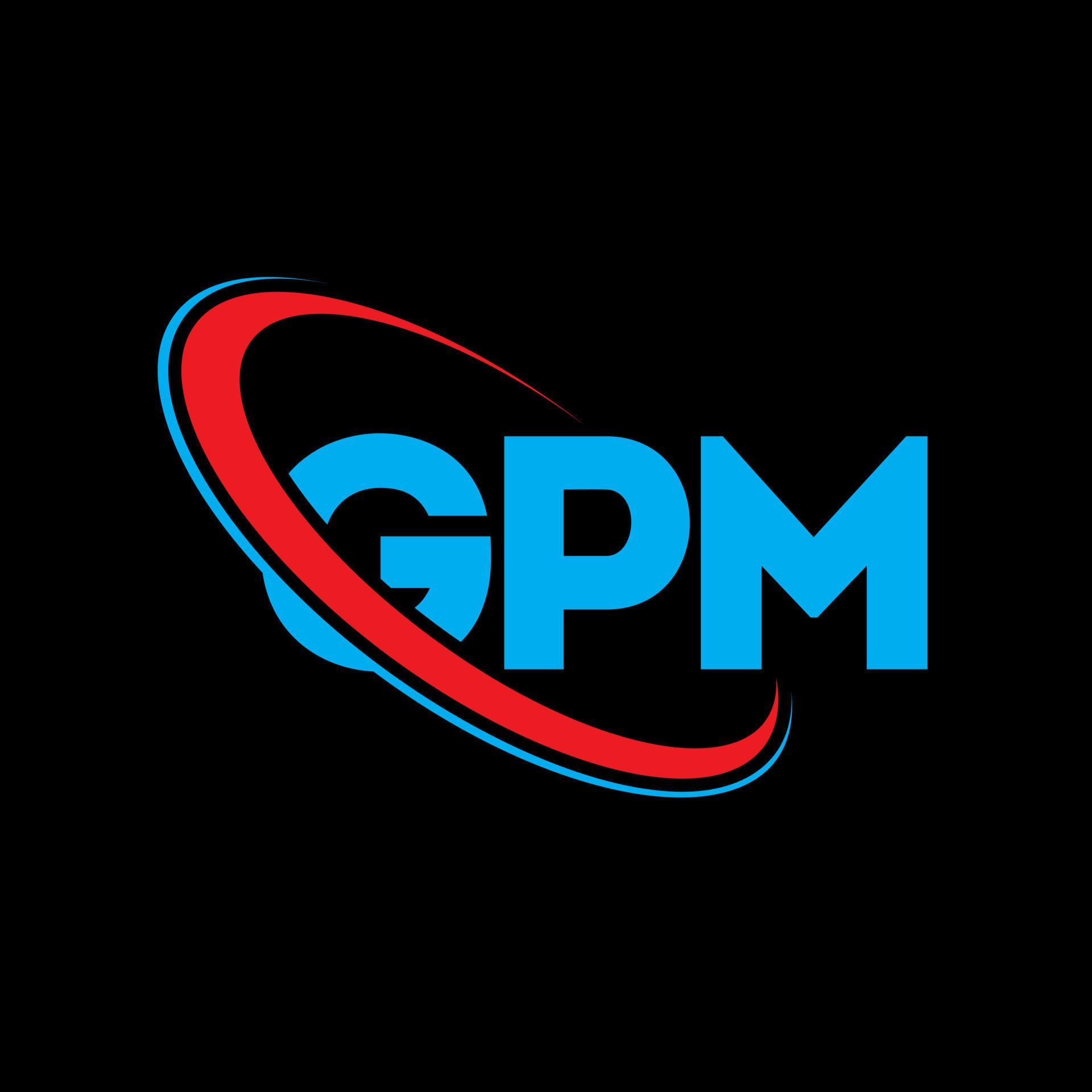 GPM logo. GPM letter. GPM letter logo design. Initials GPM logo linked with circle and uppercase ...