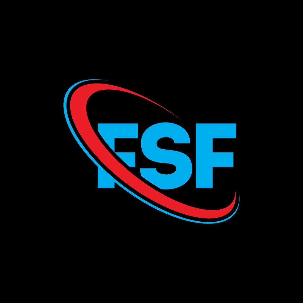 logotipo de la fsf. carta fsf. diseño del logotipo de la letra fsf. logotipo de iniciales fsf ...