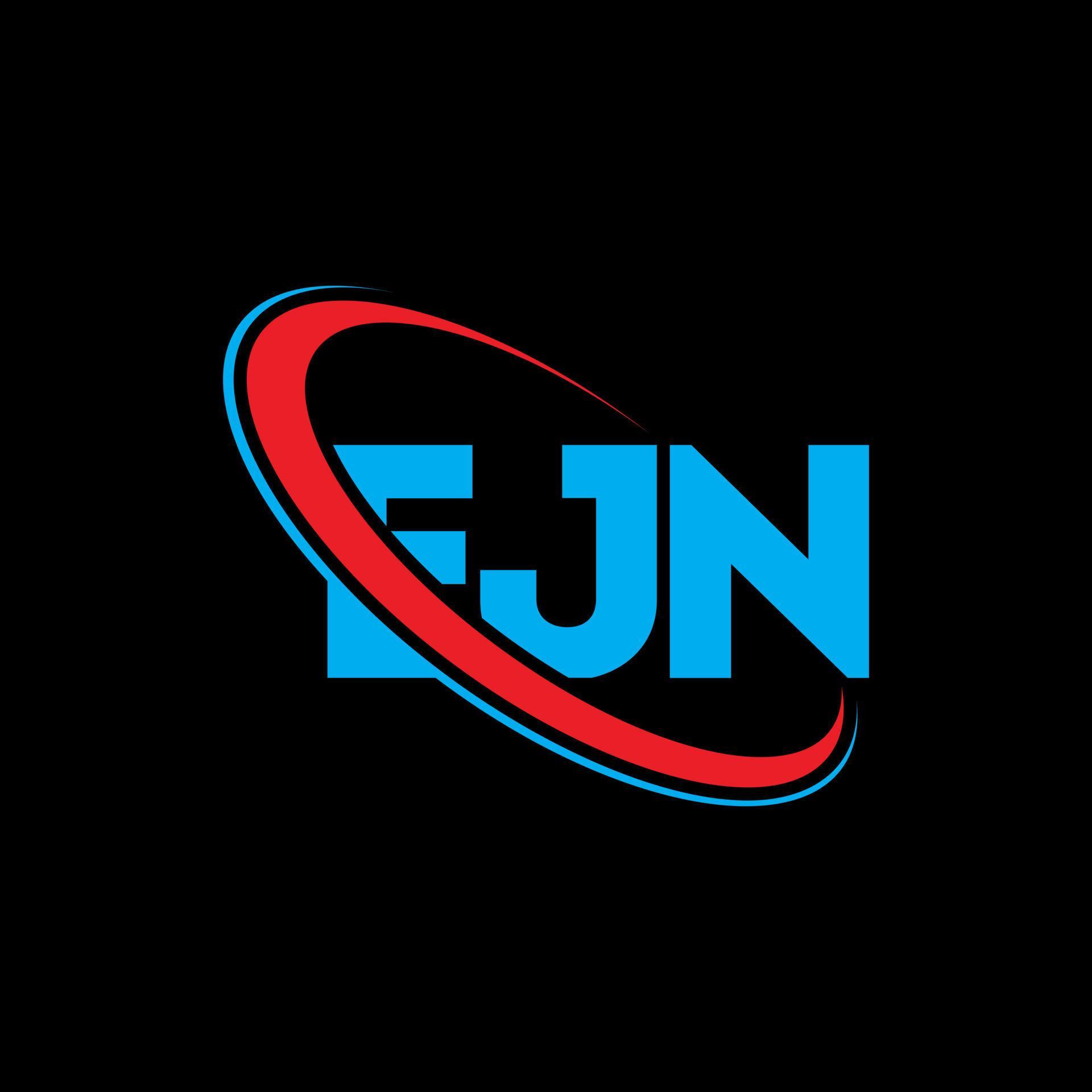 EJN logo. EJN letter. EJN letter logo design. Initials EJN logo linked with circle and uppercase ...