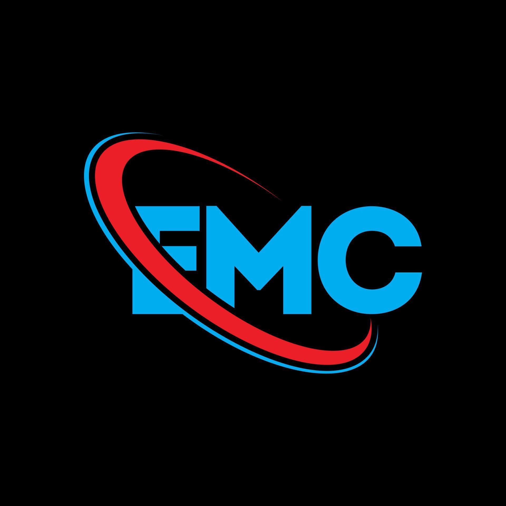 EMC logo. EMC letter. EMC letter logo design. Initials EMC logo linked with circle and uppercase ...