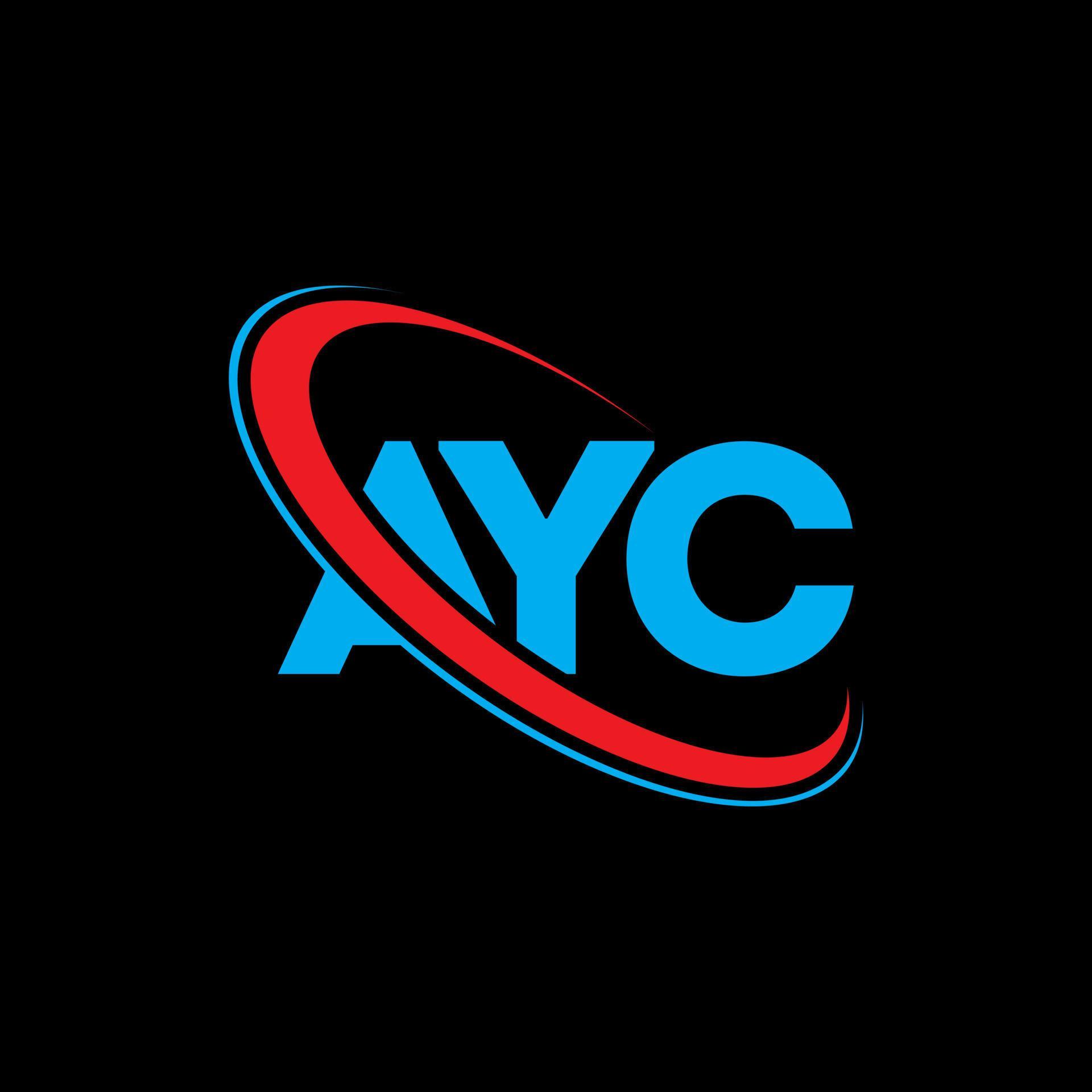 AYC logo. AYC letter. AYC letter logo design. Initials AYC logo linked with circle and uppercase ...
