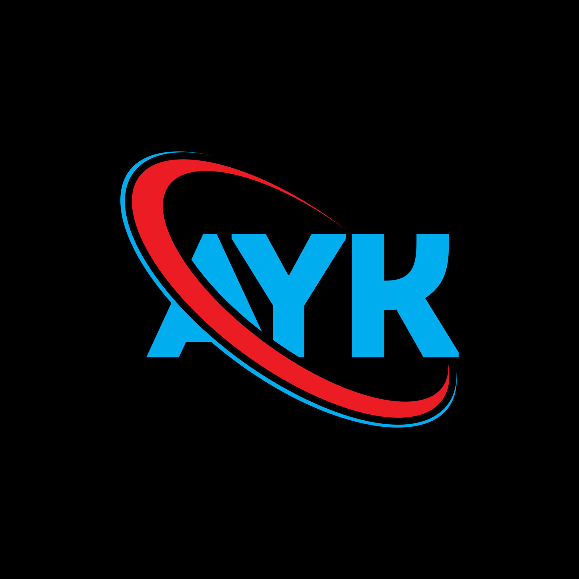 logotipo de ayk. Ayk carta. diseño del logotipo de la letra ayk. logotipo de las iniciales ayk ...