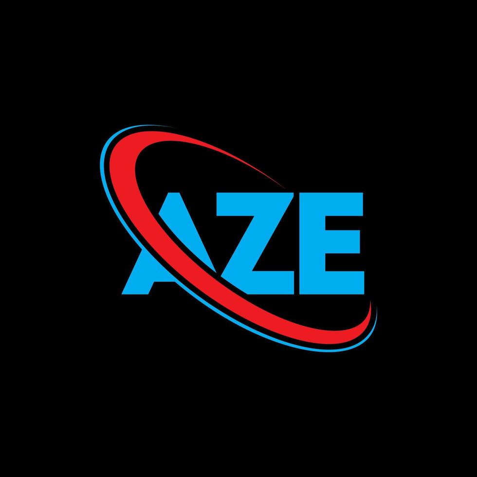 AZE logo. AZE letter. AZE letter logo design. Initials AZE logo linked with circle and uppercase ...