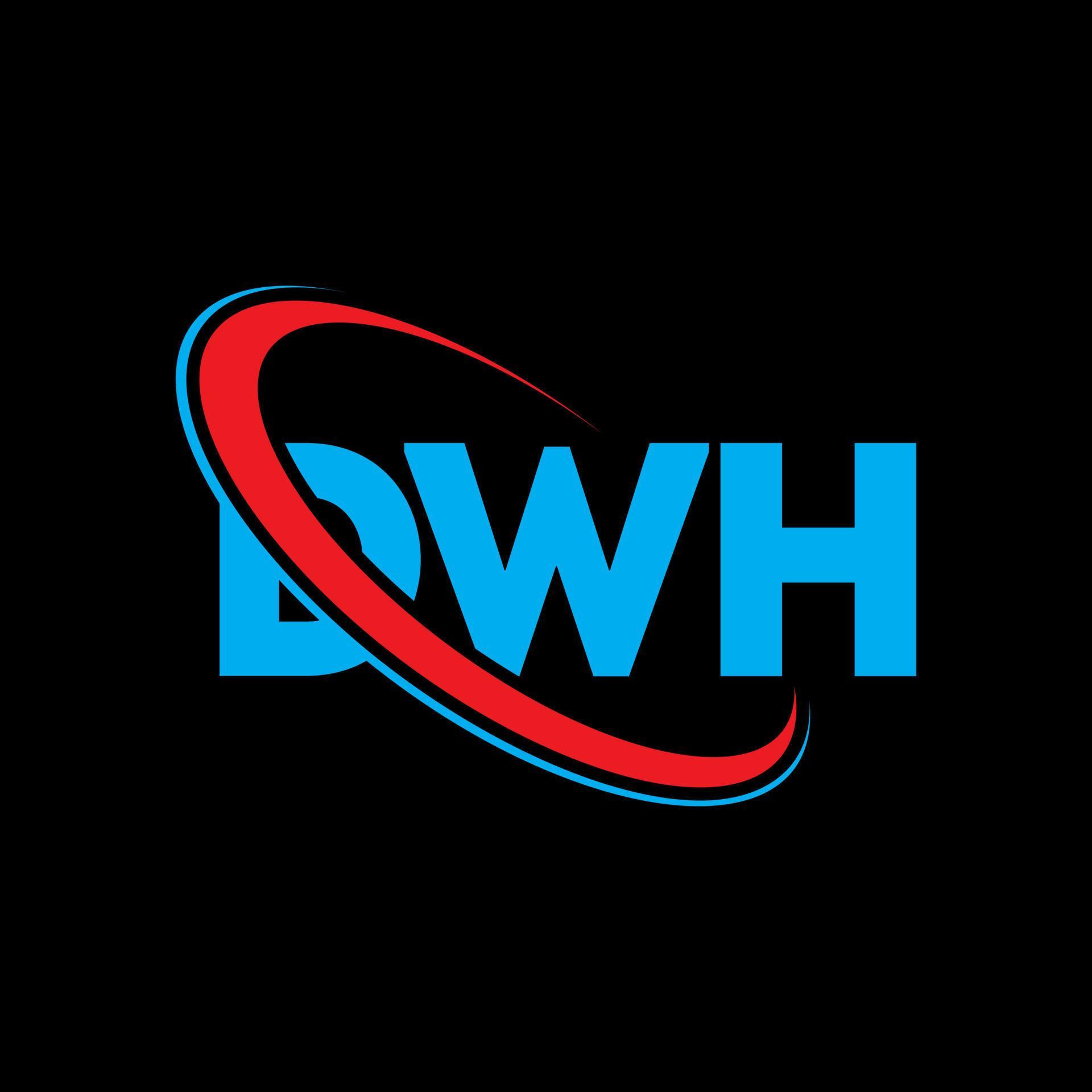 DWH logo. DWH letter. DWH letter logo design. Initials DWH logo linked with circle and uppercase ...