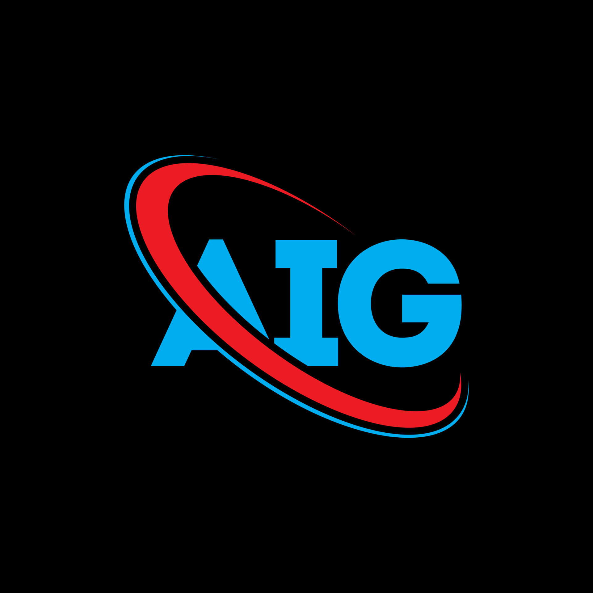 logotipo de aig. carta aig. diseño del logotipo de la letra aig. logotipo de iniciales aig ...