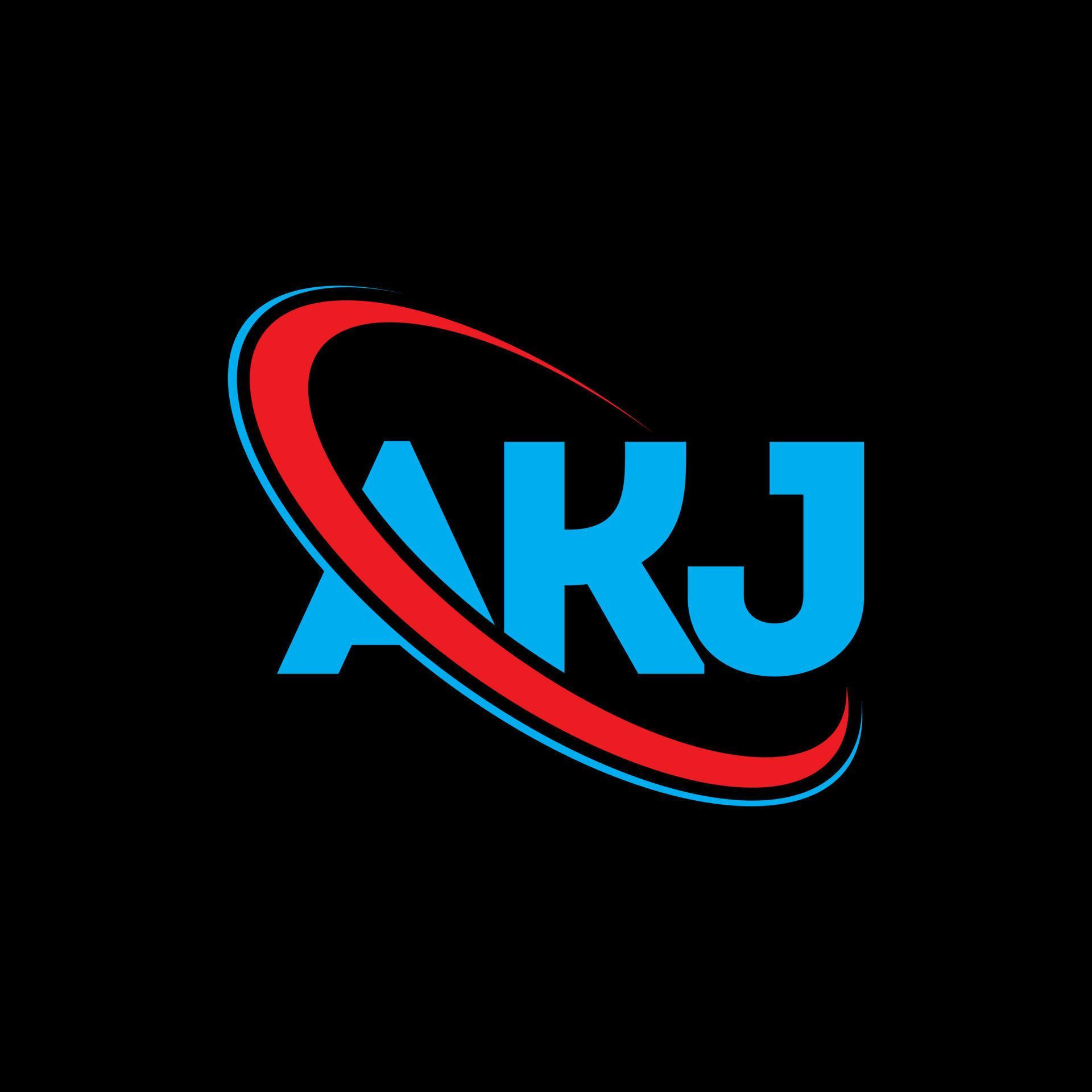 logotipo de akj. letra akj. diseño del logotipo de la letra akj. logotipo de las iniciales akj ...