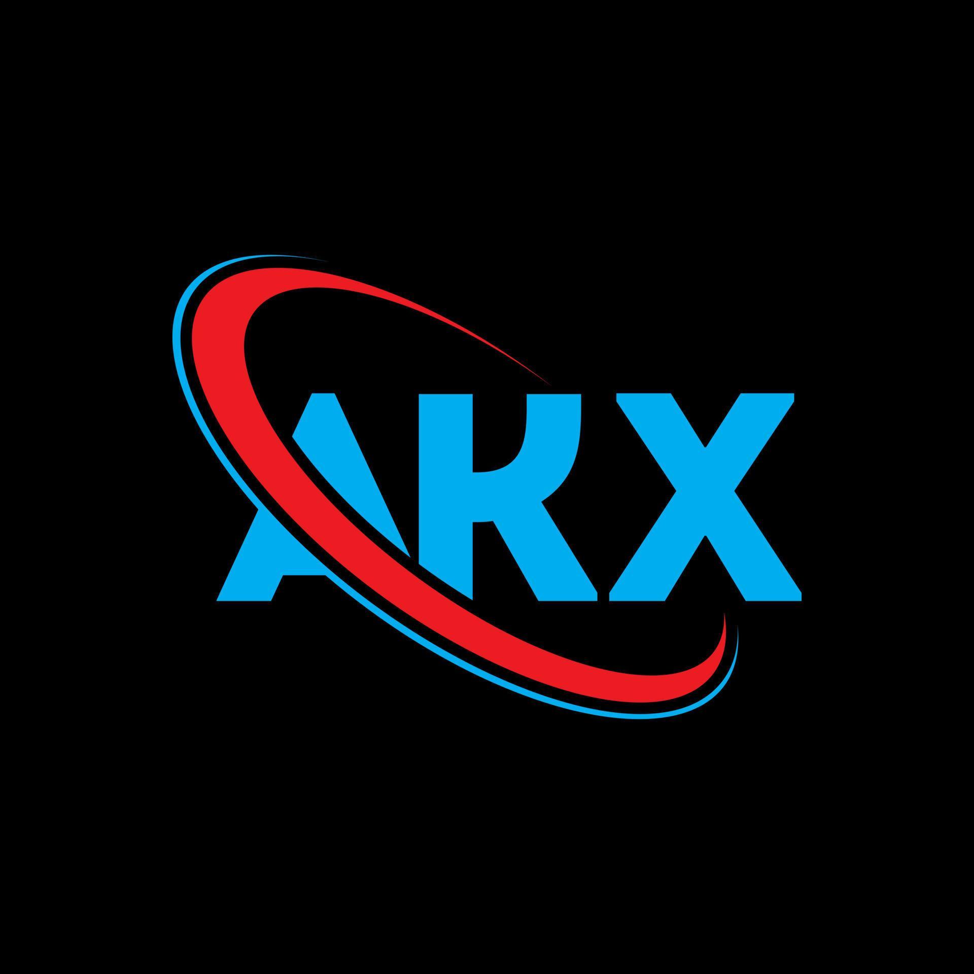 logotipo de akx. letra akx. diseño del logotipo de la letra akx. logotipo de las iniciales akx ...