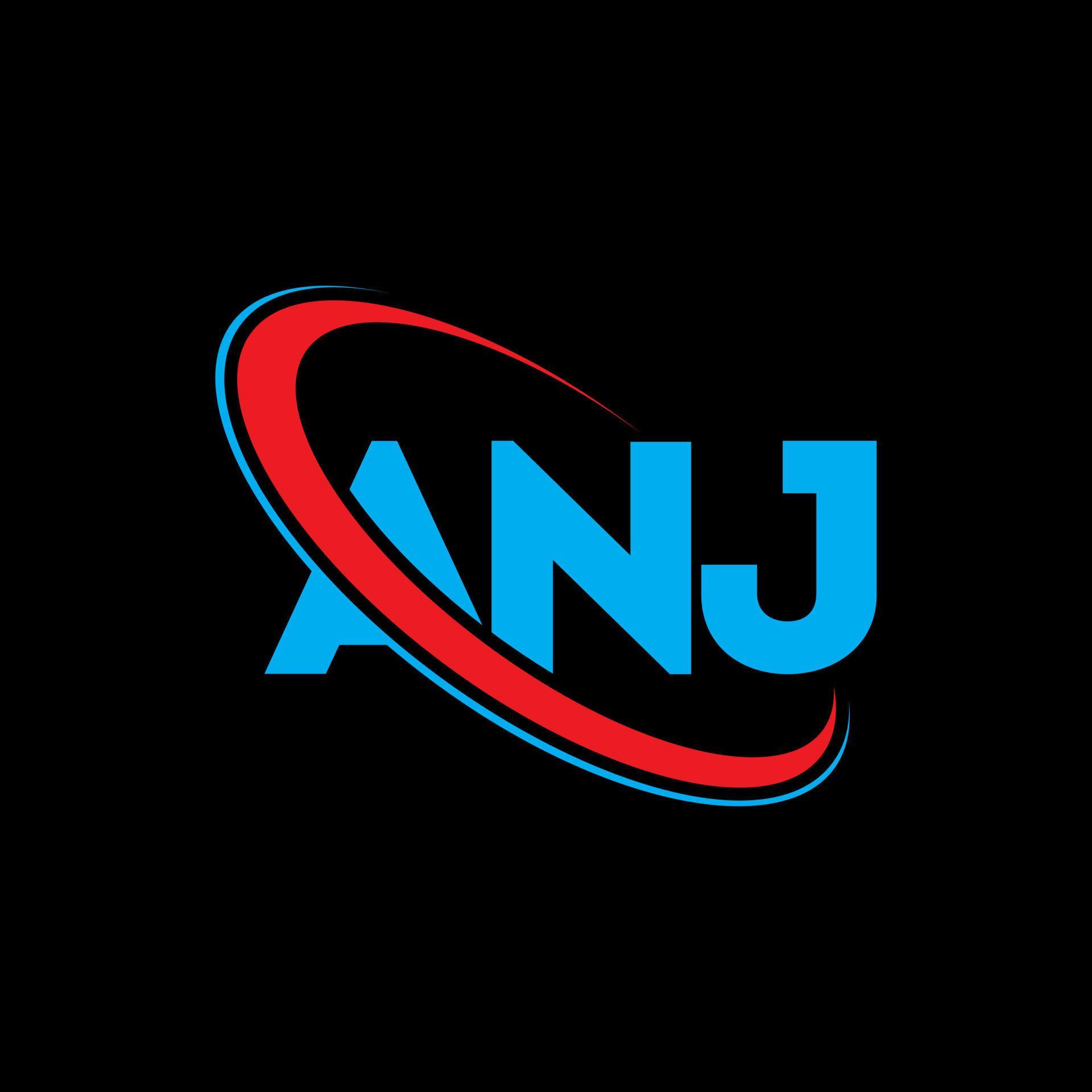 logotipo de anj. una carta diseño de logotipo de letra anj. iniciales anj logotipo vinculado con ...