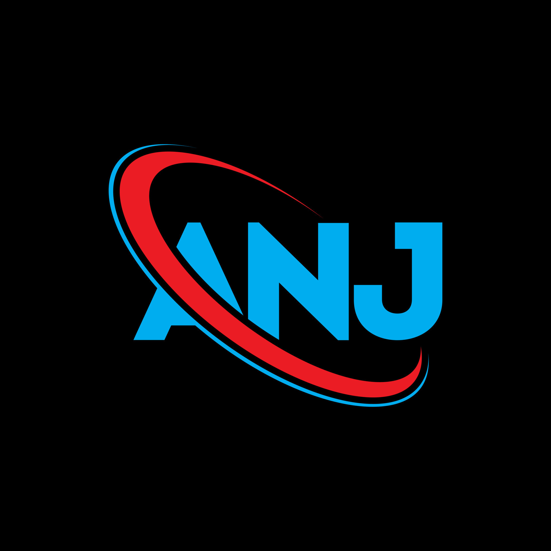 logotipo de anj. una carta diseño de logotipo de letra anj. iniciales anj logotipo vinculado con ...