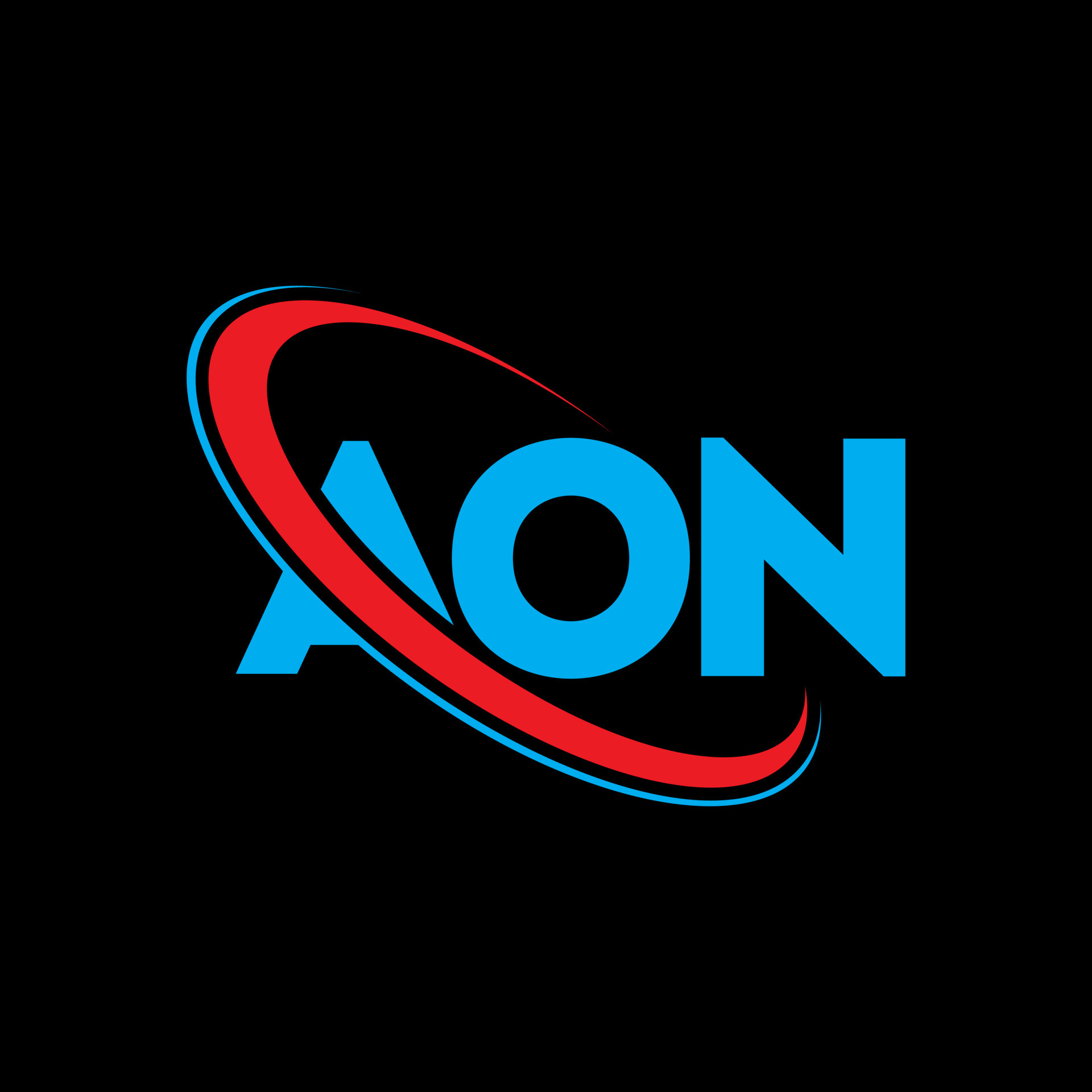 logotipo de aon. una carta. diseño del logotipo de la letra aon ...