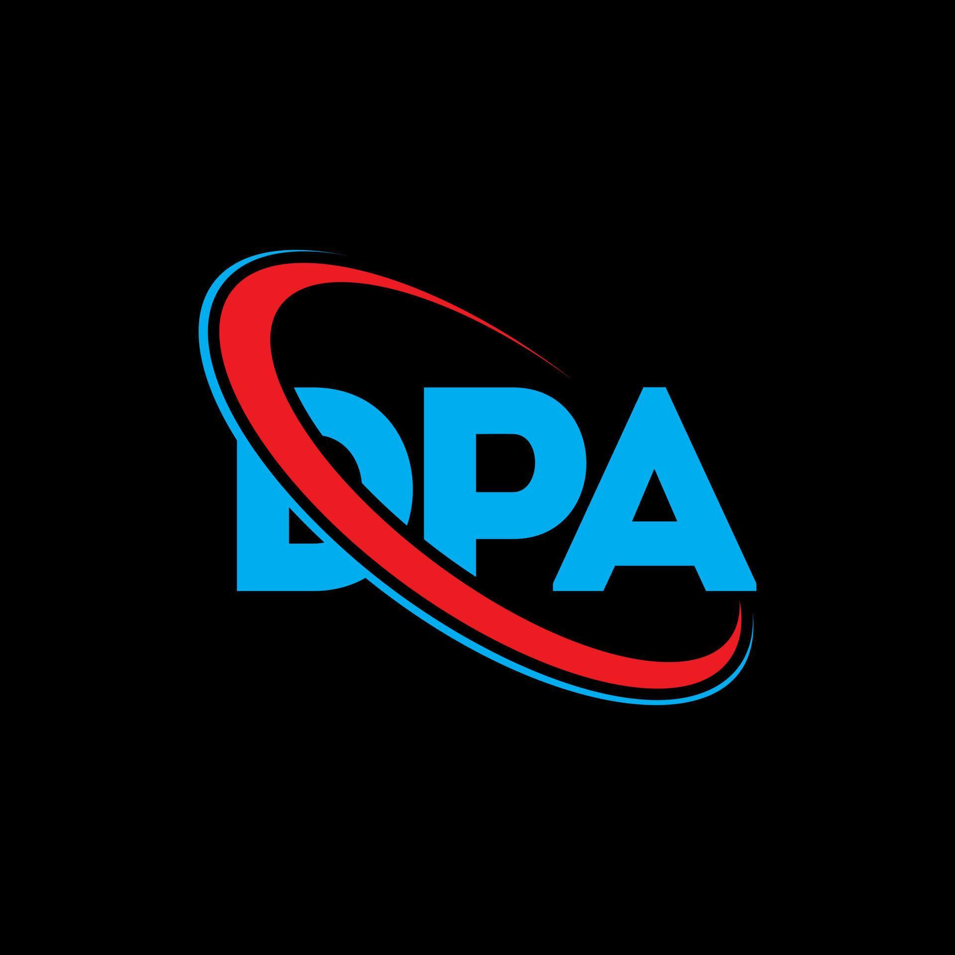 DPA logo. DPA letter. DPA letter logo design. Initials DPA logo linked with circle and uppercase ...