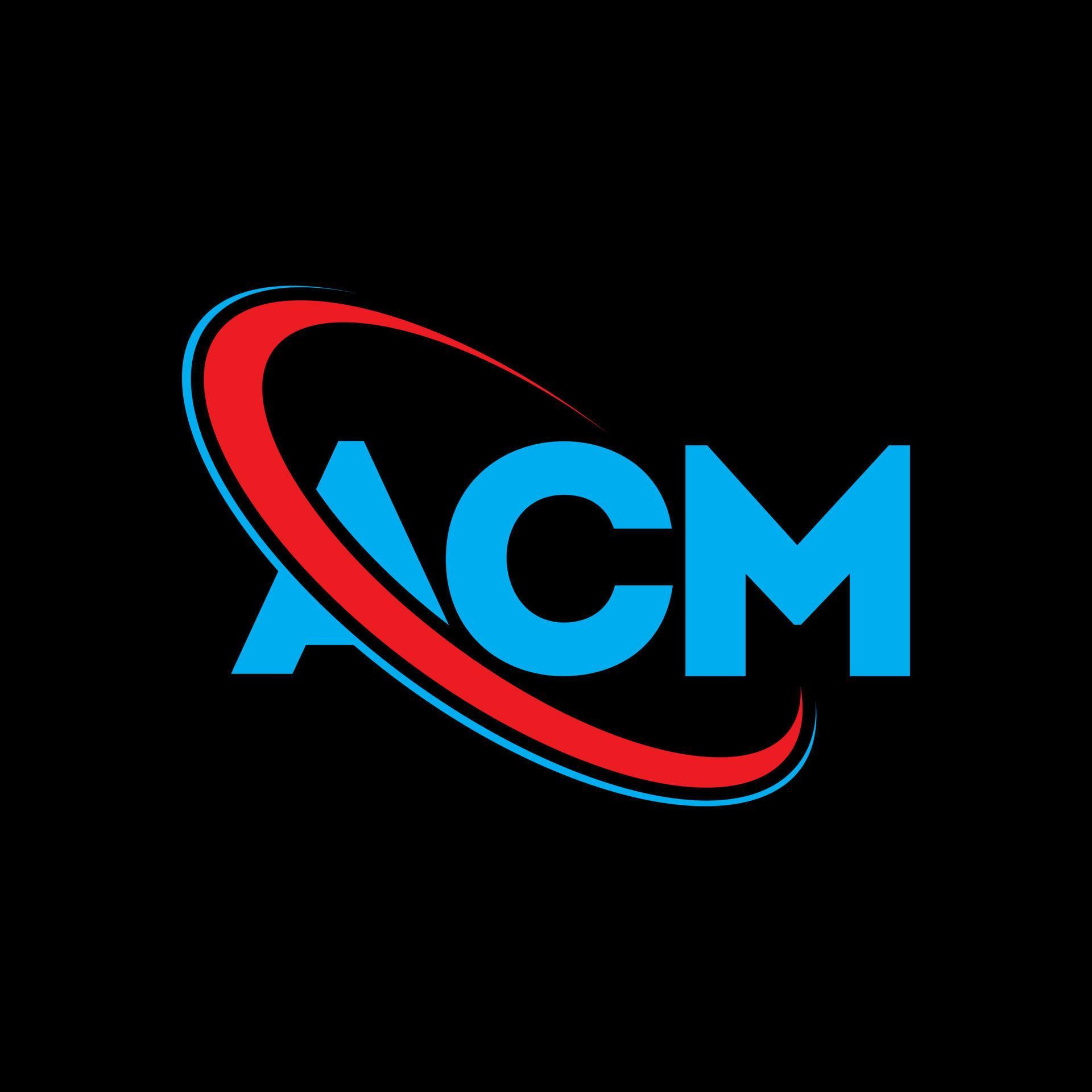 ACM logo. ACM letter. ACM letter logo design. Intitials ACM logo linked with circle and ...