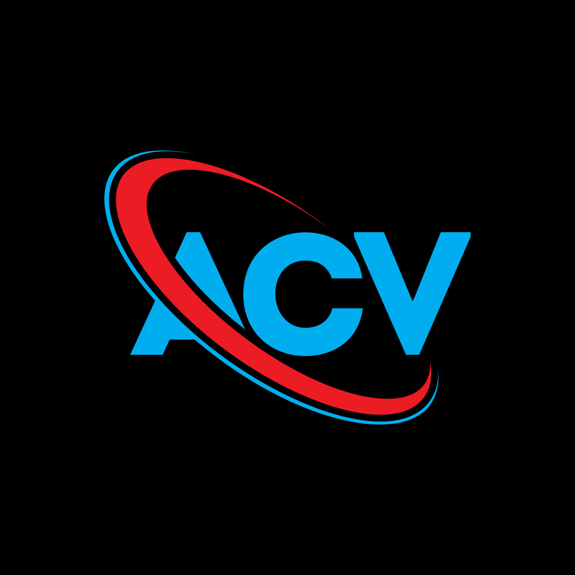 logotipo acv. letra acv. diseño del logotipo de la letra acv. logotipo acv de iniciales ...