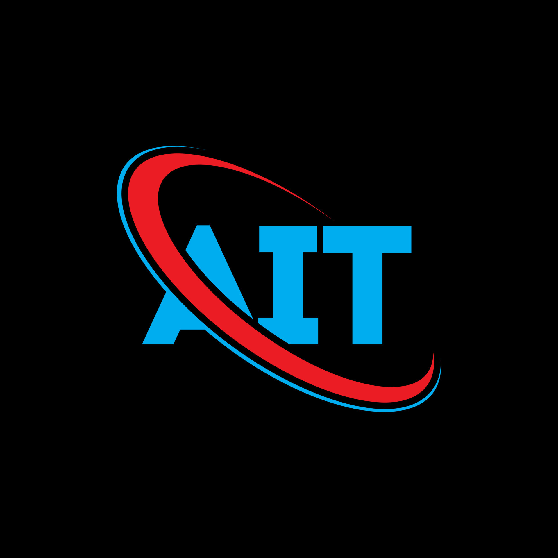 logotipo de ait. carta de ait. diseño del logotipo de la letra ait. logotipo de las iniciales ...