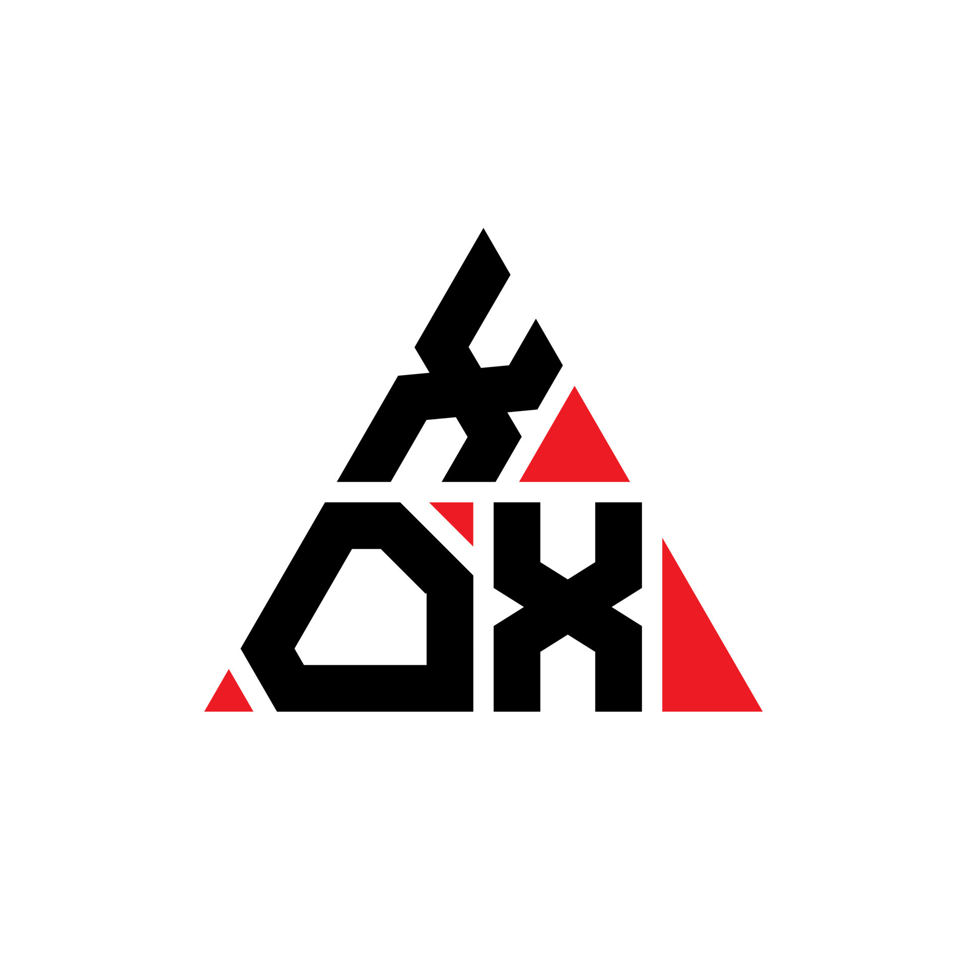 XOX triangle letter logo design with triangle shape. XOX triangle logo design monogram. XOX ...