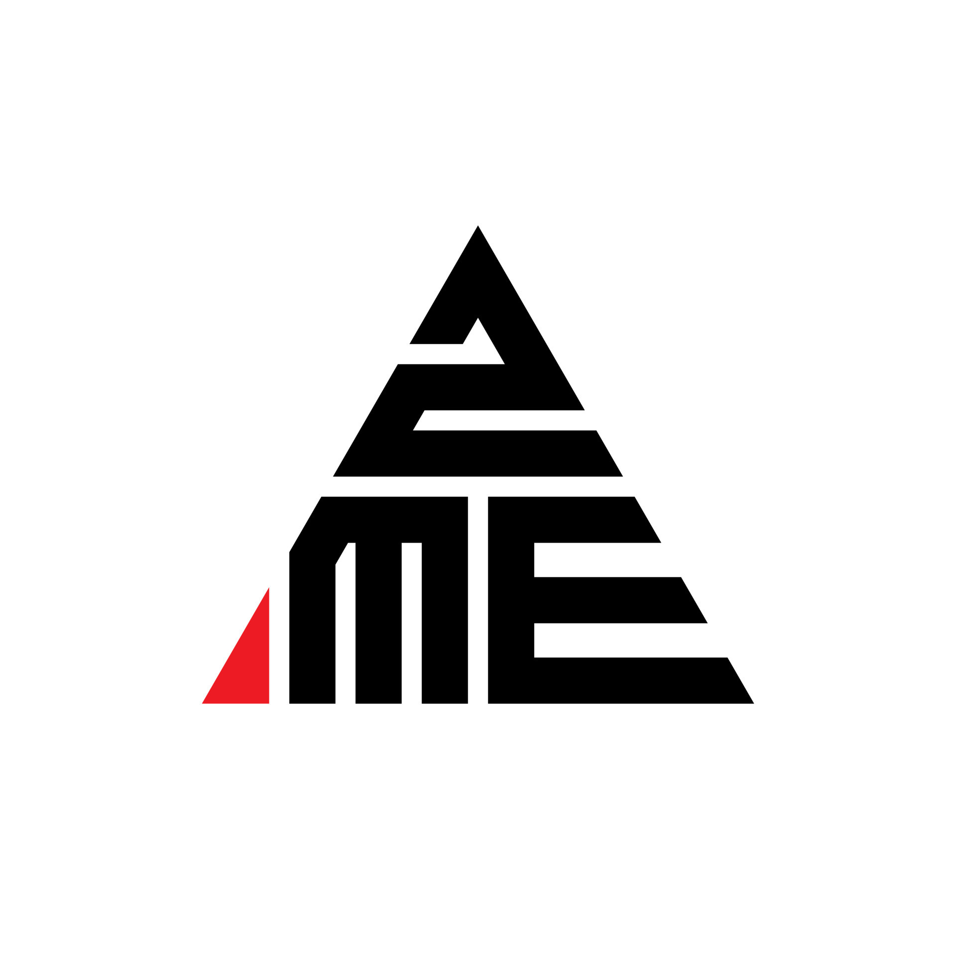 ZME triangle letter logo design with triangle shape. ZME triangle logo design monogram. ZME ...