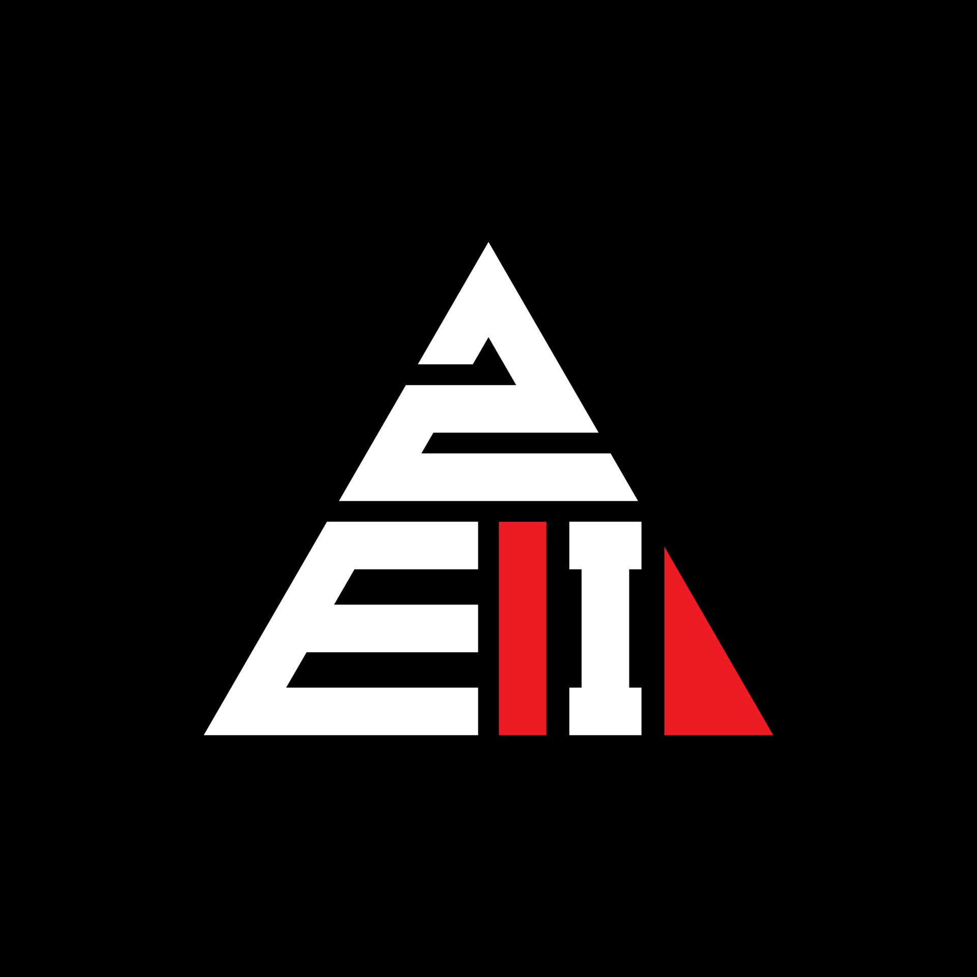 Zei Triangle Letter Logo Design With Triangle Shape Zei Triangle Logo Design Monogram Zei