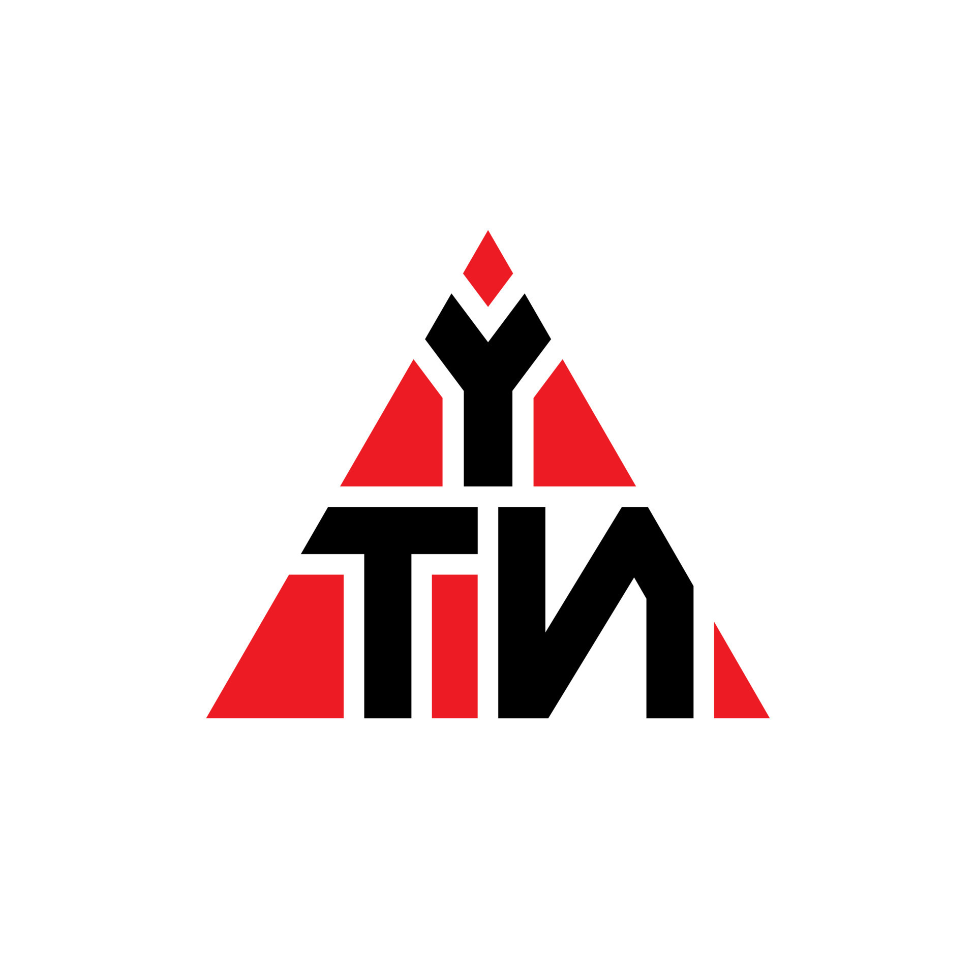 Diseño de logotipo de letra triangular ytn con forma de triángulo. monograma de diseño de ...