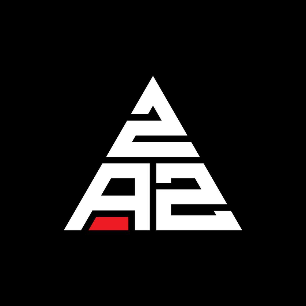 diseño de logotipo de letra de triángulo zaz con forma de triángulo. monograma de diseño del ...