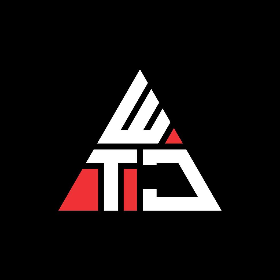 diseño de logotipo de letra triangular wtj con forma de triángulo. monograma de diseño de ...
