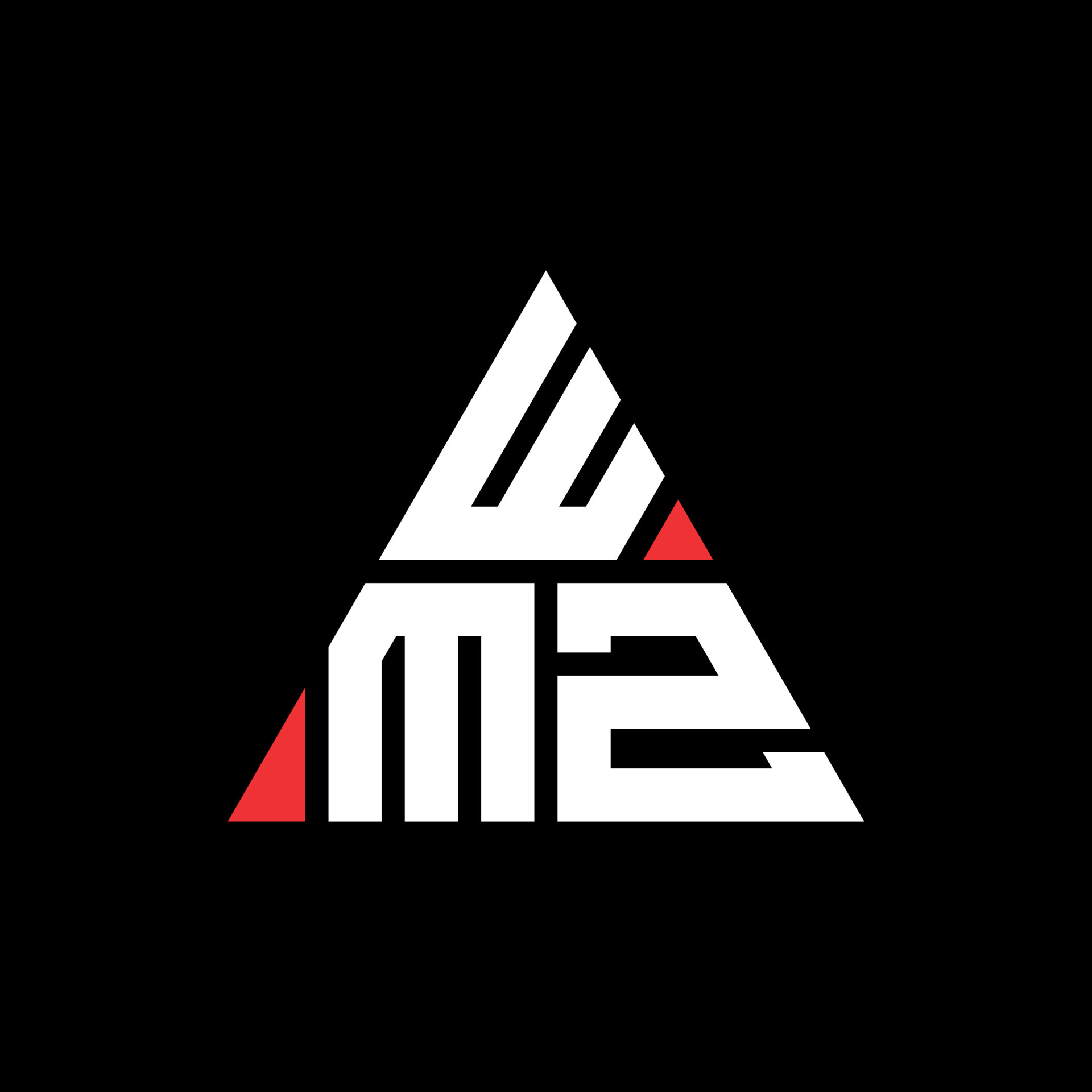 WMZ triangle letter logo design with triangle shape. WMZ triangle logo design monogram. WMZ ...