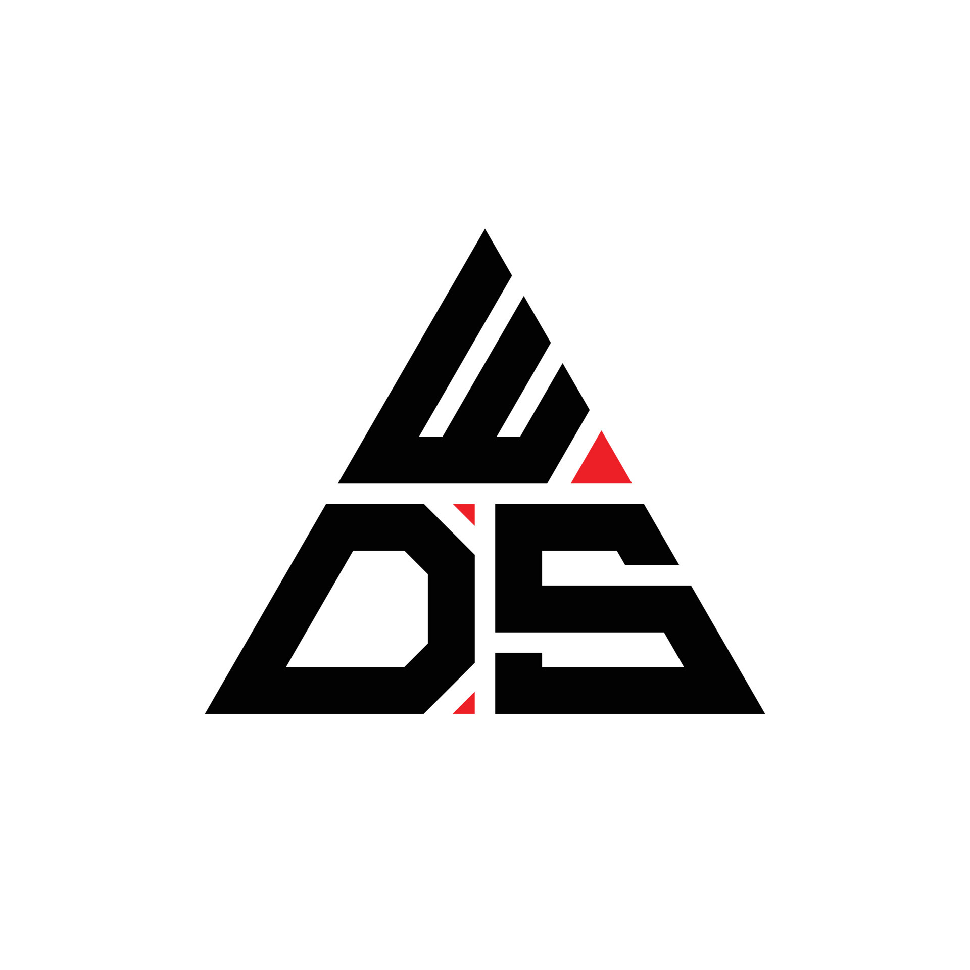 diseño de logotipo de letra triangular wds con forma de triángulo. monograma de diseño de ...