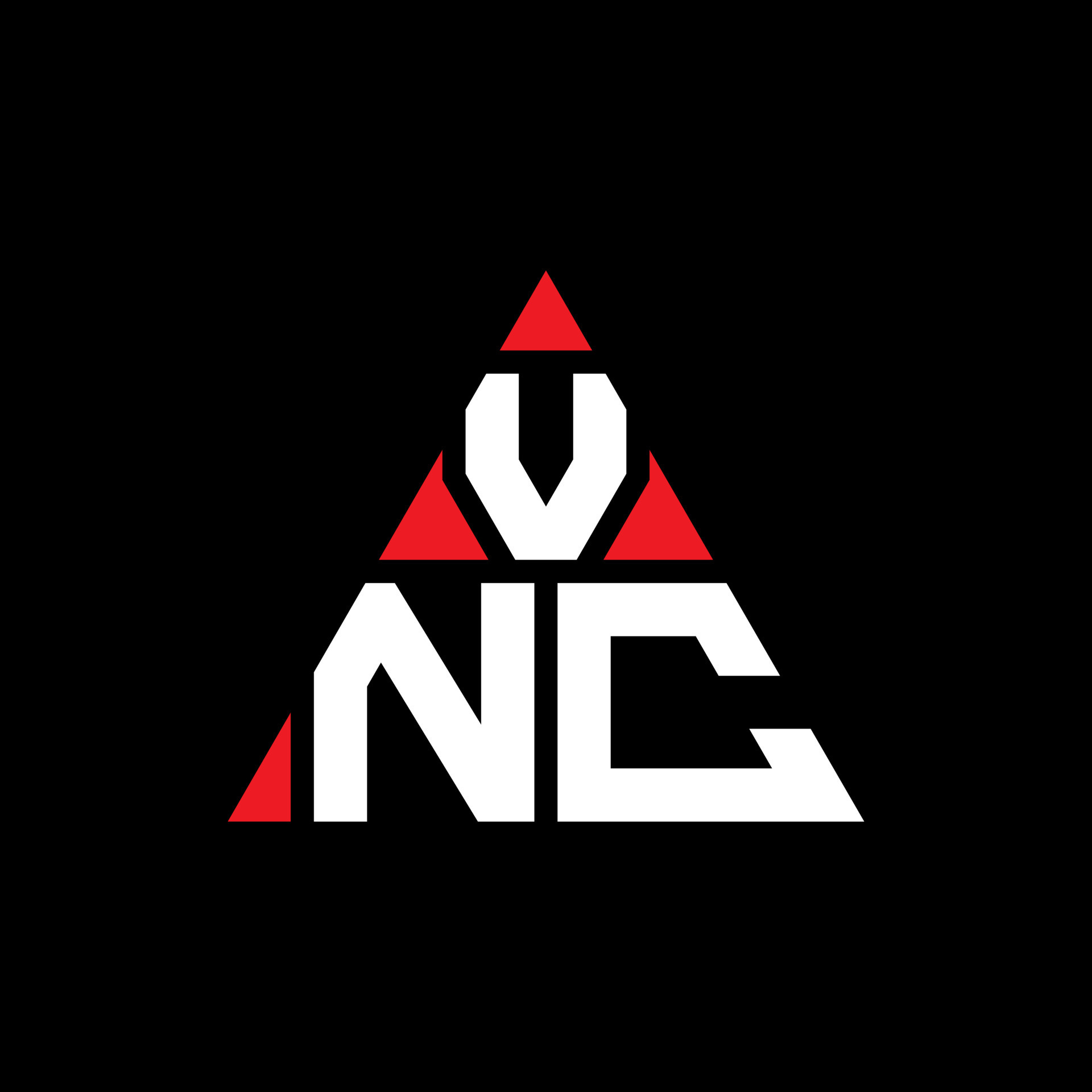 VNC triangle letter logo design with triangle shape. VNC triangle logo design monogram. VNC ...