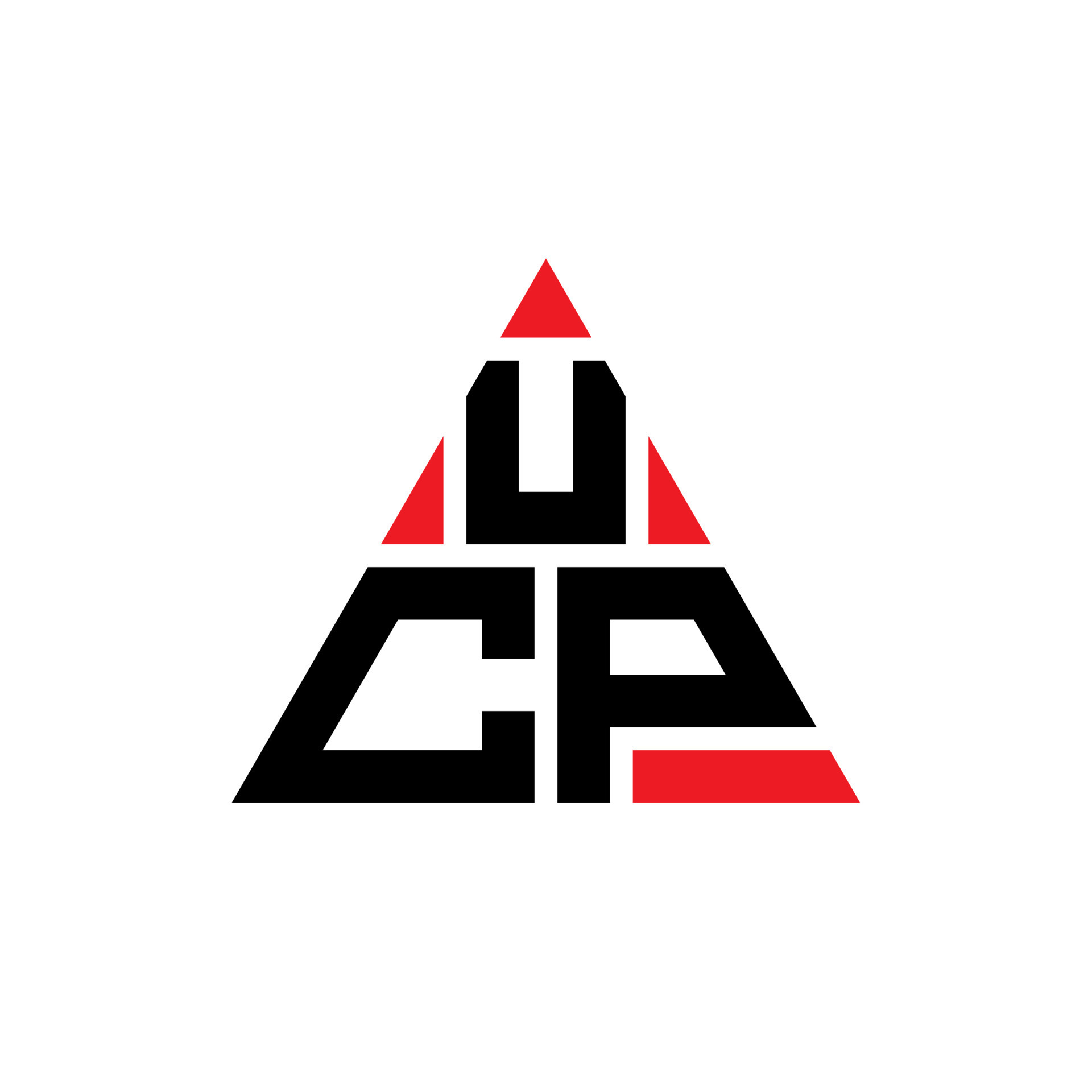 Diseño De Logotipo De Letra Triangular Ucp Con Forma De Triángulo Monograma De Diseño Del