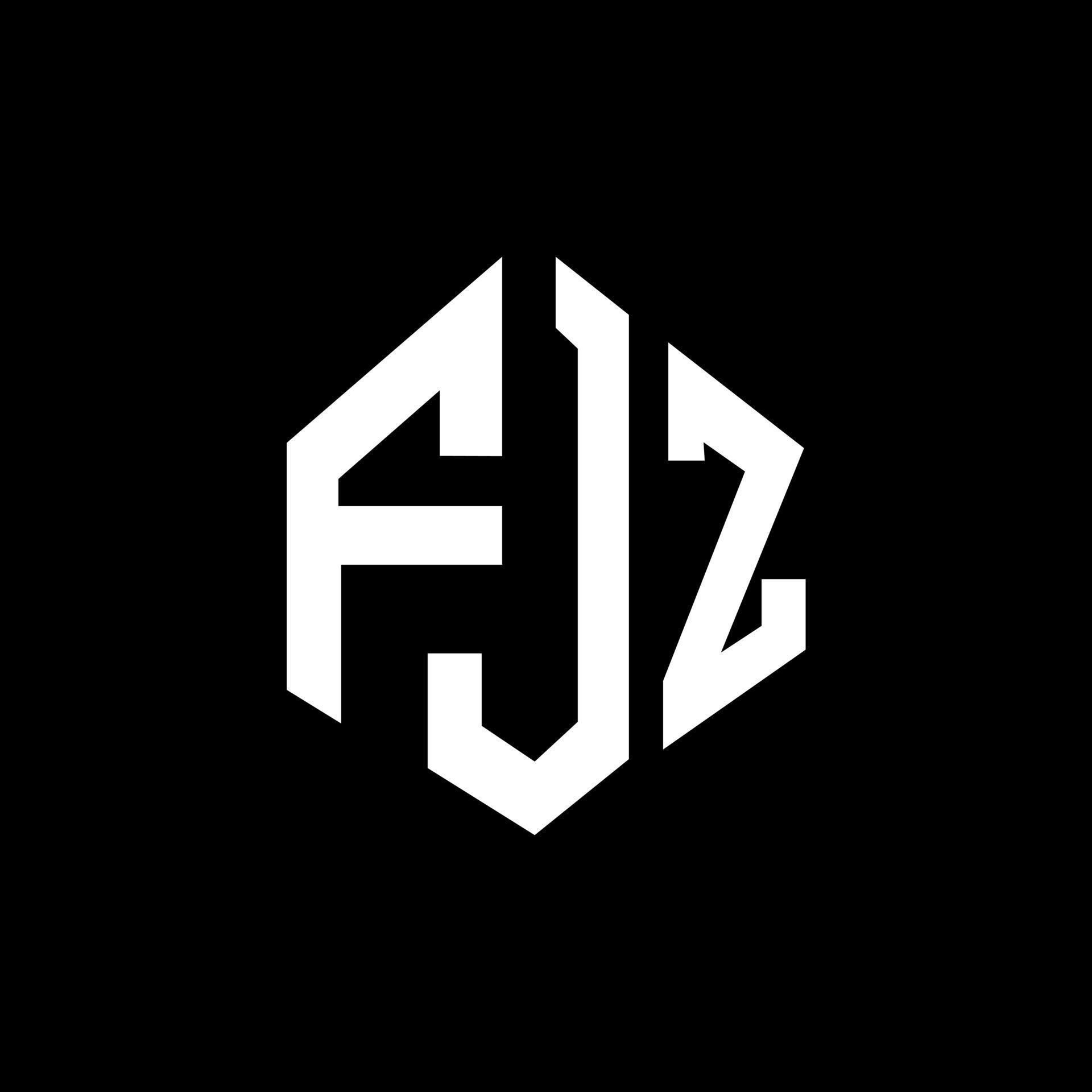 FJZ letter logo design with polygon shape. FJZ polygon and cube shape logo design. FJZ hexagon ...
