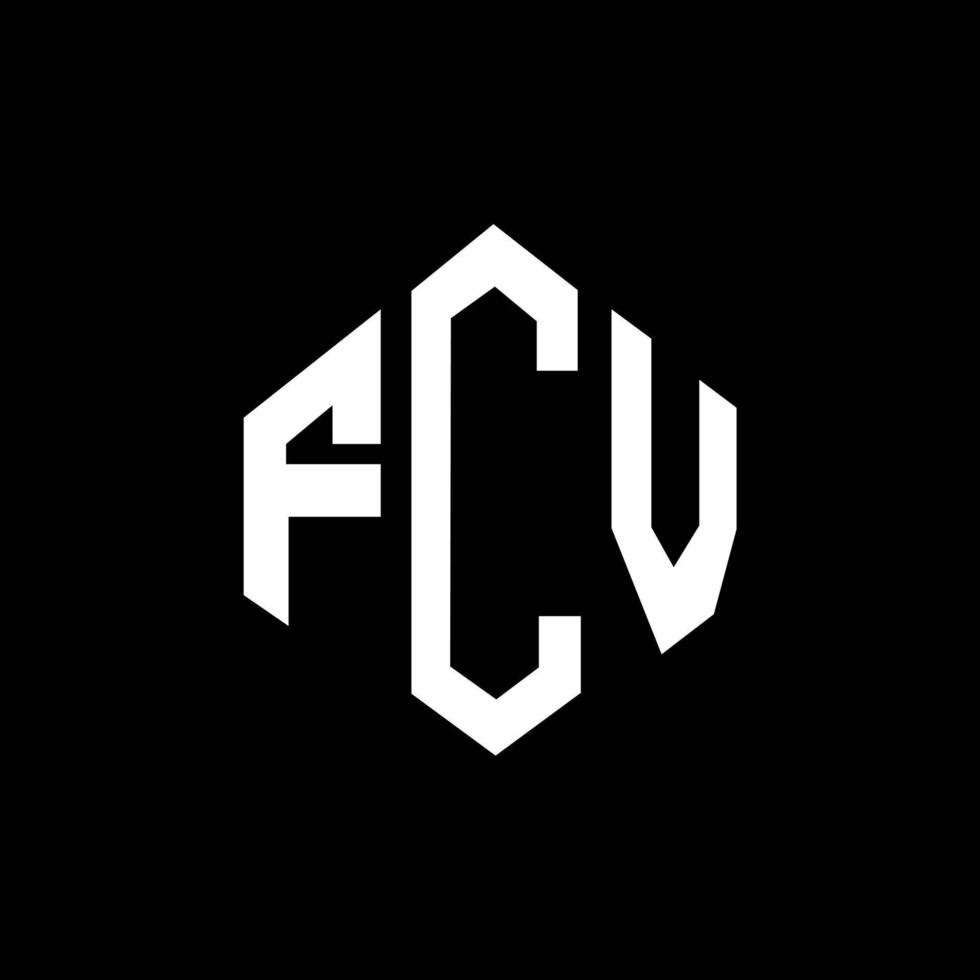 FCV letter logo design with polygon shape. FCV polygon and cube shape logo design. FCV hexagon ...