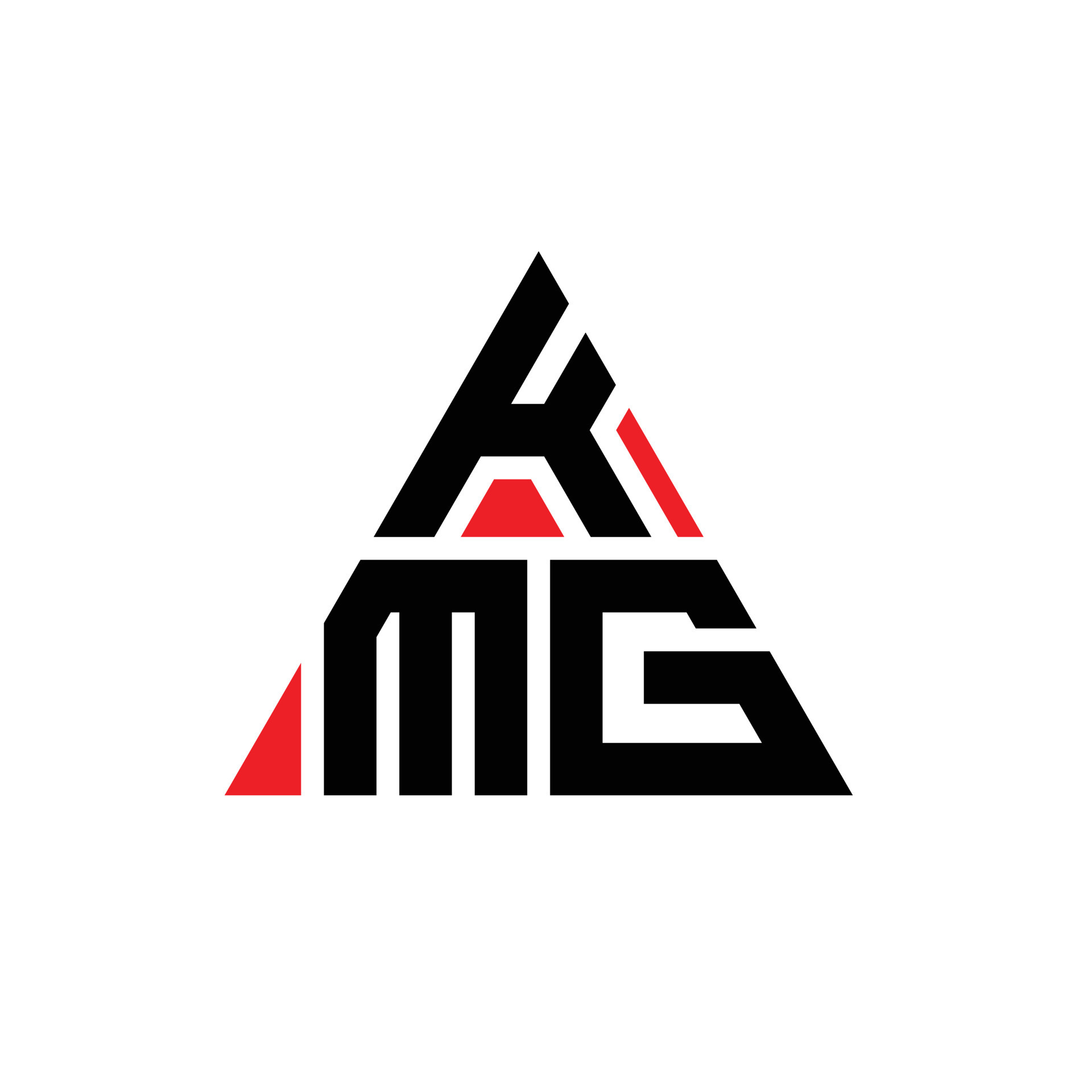 KMG triangle letter logo design with triangle shape. KMG triangle logo design monogram. KMG ...