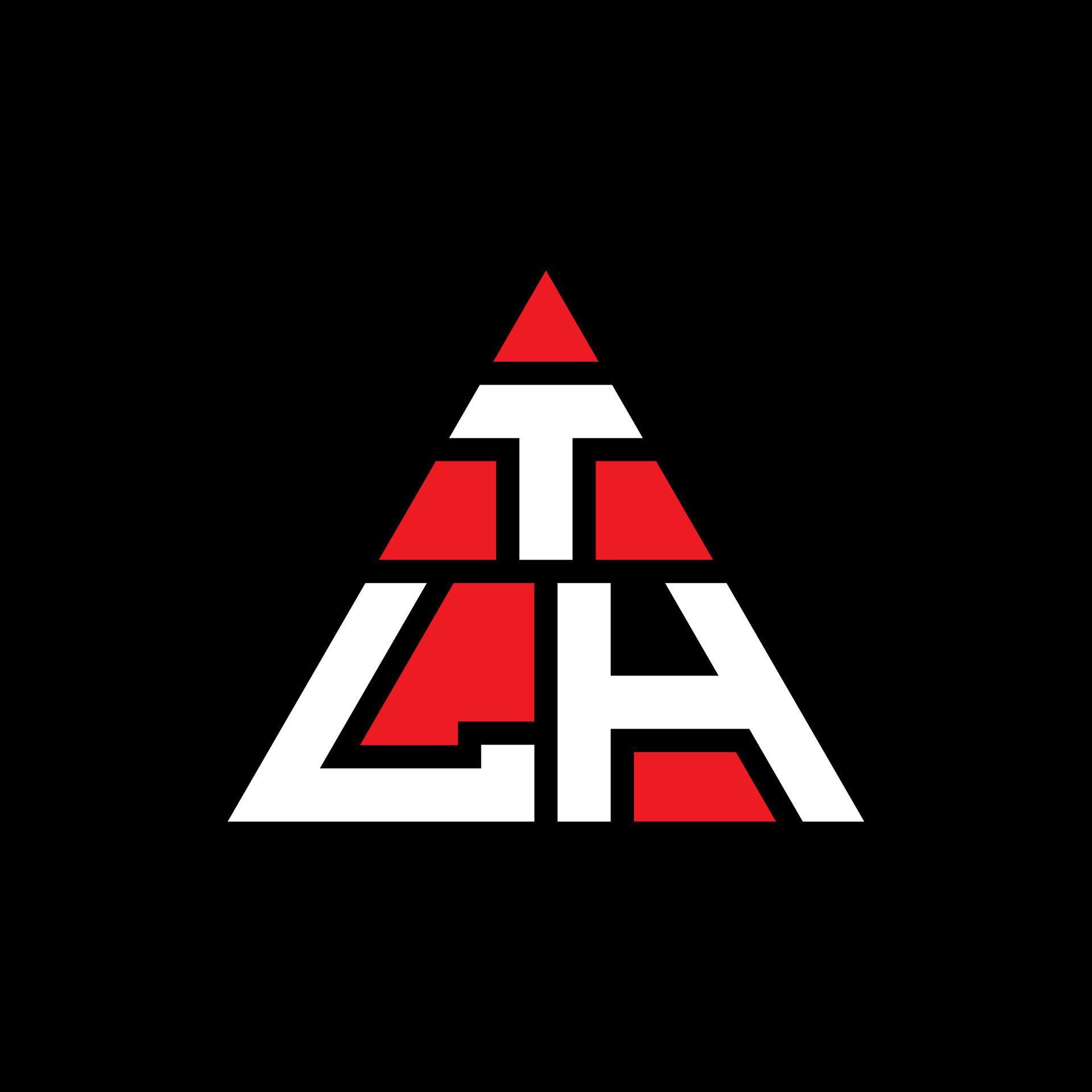 diseño de logotipo de letra triangular tlh con forma de triángulo. monograma de diseño de ...
