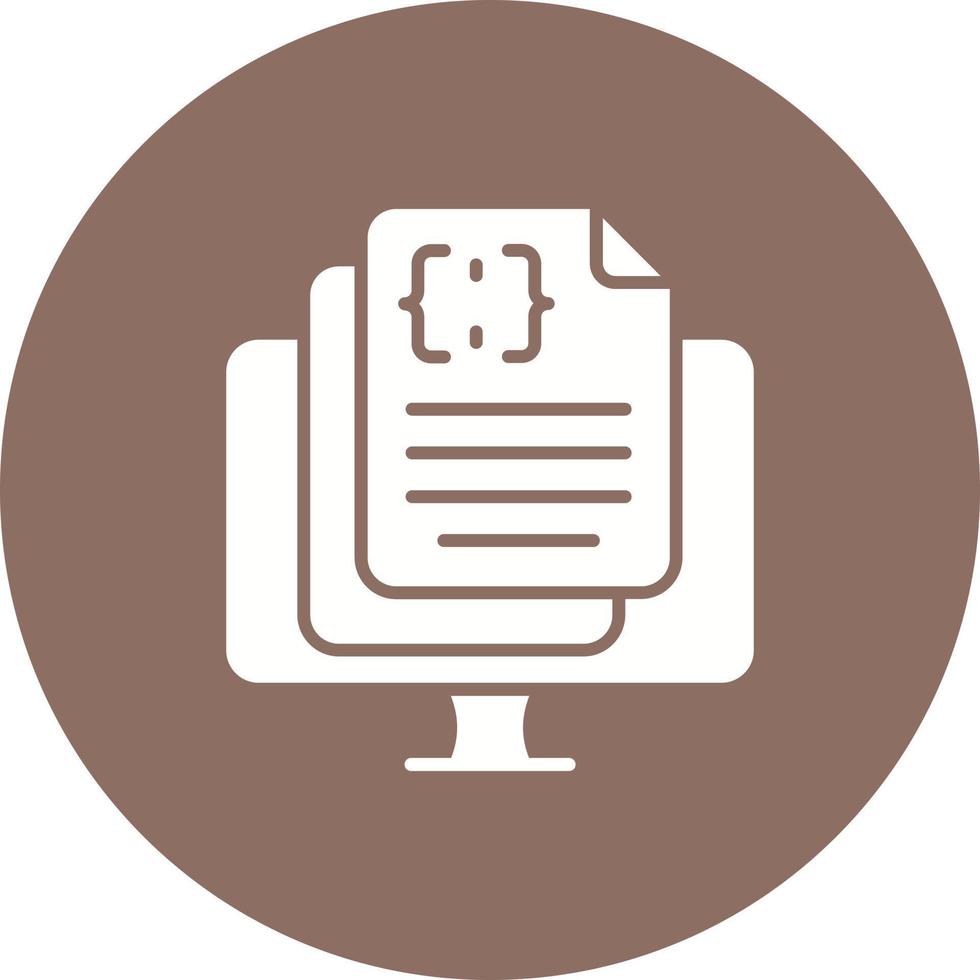 Programming Notes Glyph Circle Background Icon 9046079 Vector Art at ...