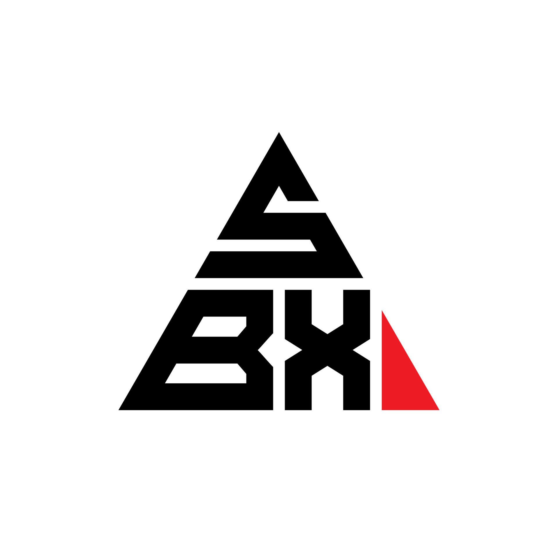 SBX triangle letter logo design with triangle shape. SBX triangle logo design monogram. SBX ...