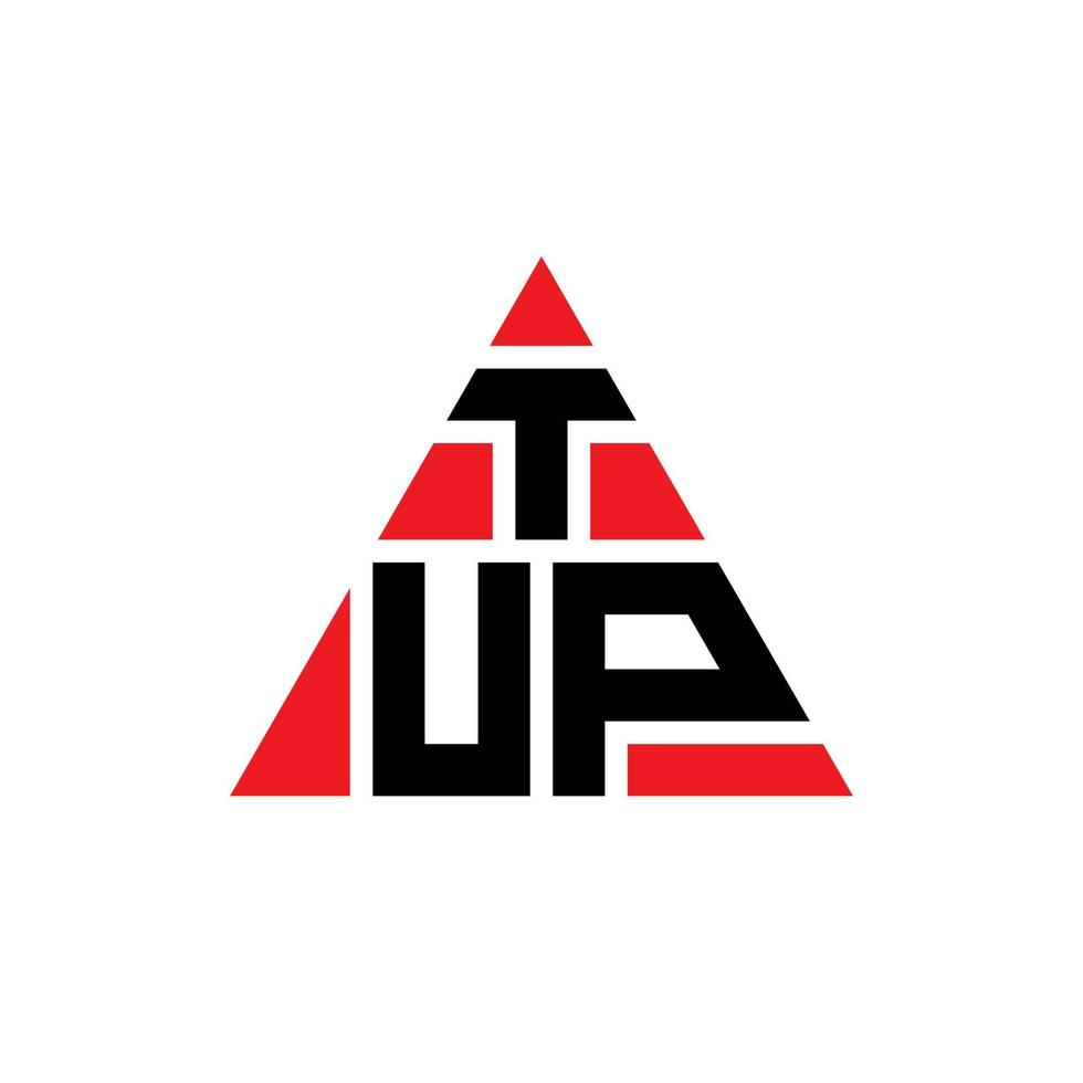 TUP triangle letter logo design with triangle shape. TUP triangle logo design monogram. TUP ...