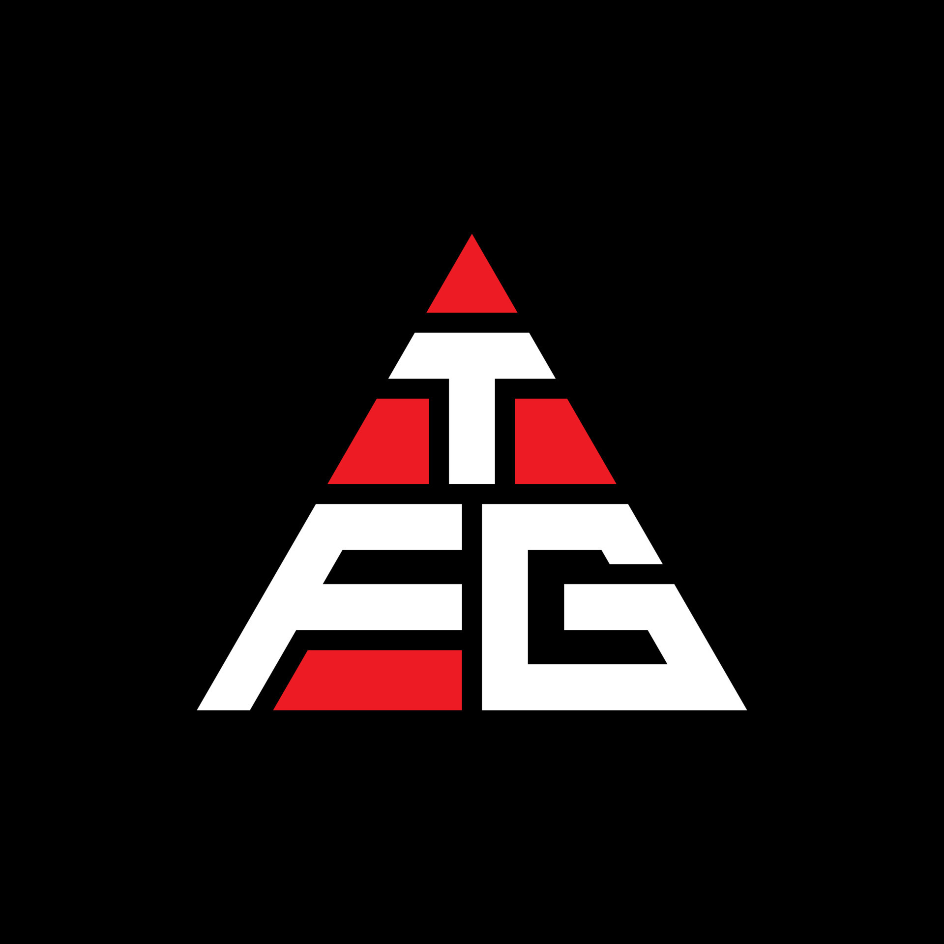 diseño de logotipo de letra de triángulo tfg con forma de triángulo. monograma de diseño de ...