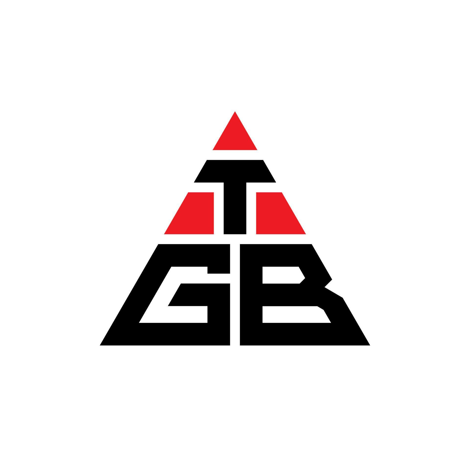 TGB triangle letter logo design with triangle shape. TGB triangle logo design monogram. TGB ...